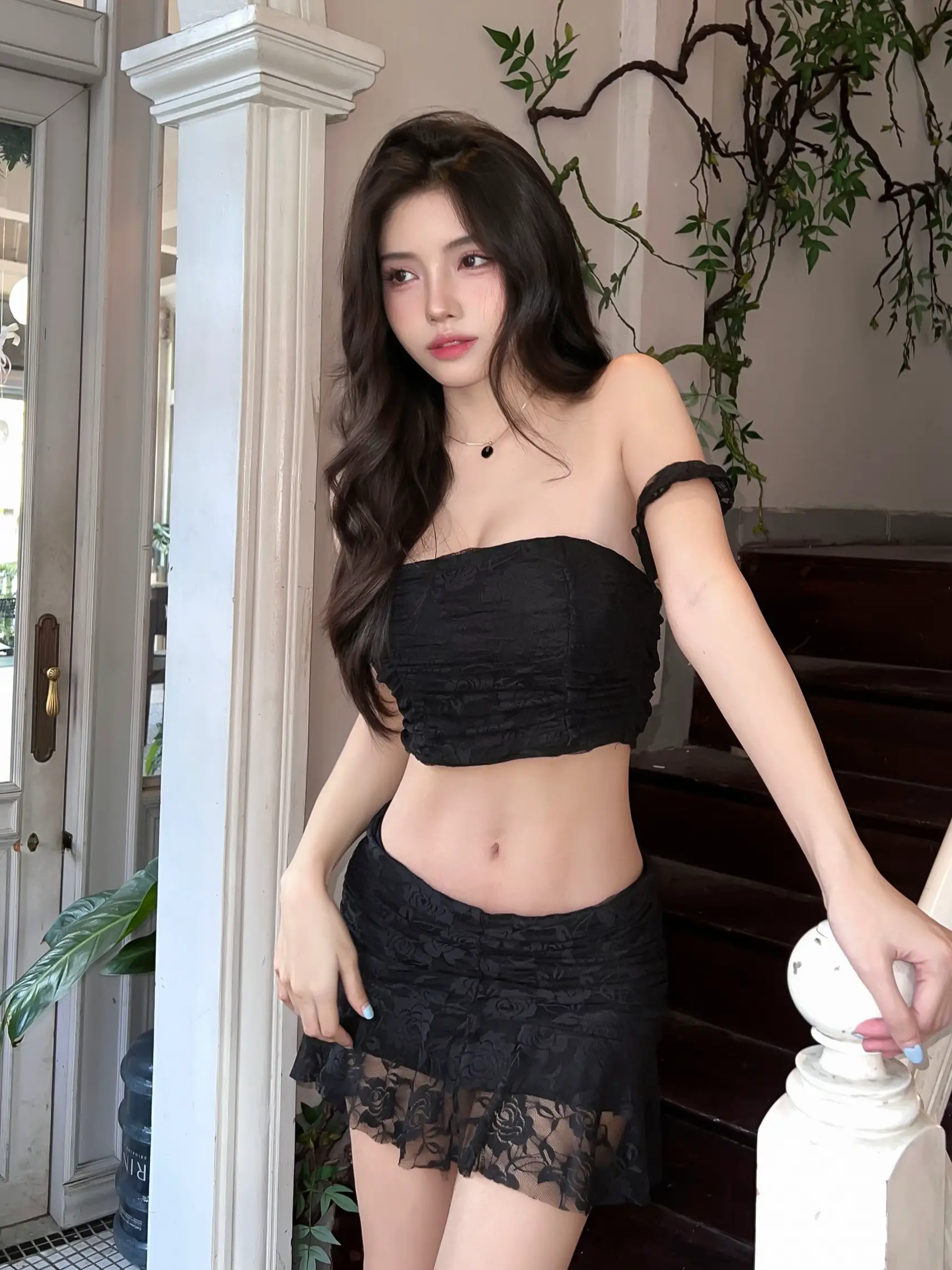 💋OOTD แต่งลุค พส.เวียดนามเก๋ๆ ไปคาเฟ่จึ้งๆ 🖤 | แกลเลอรีที่โพสต์โดย Cherry ʚAngelɞ | Lemon8