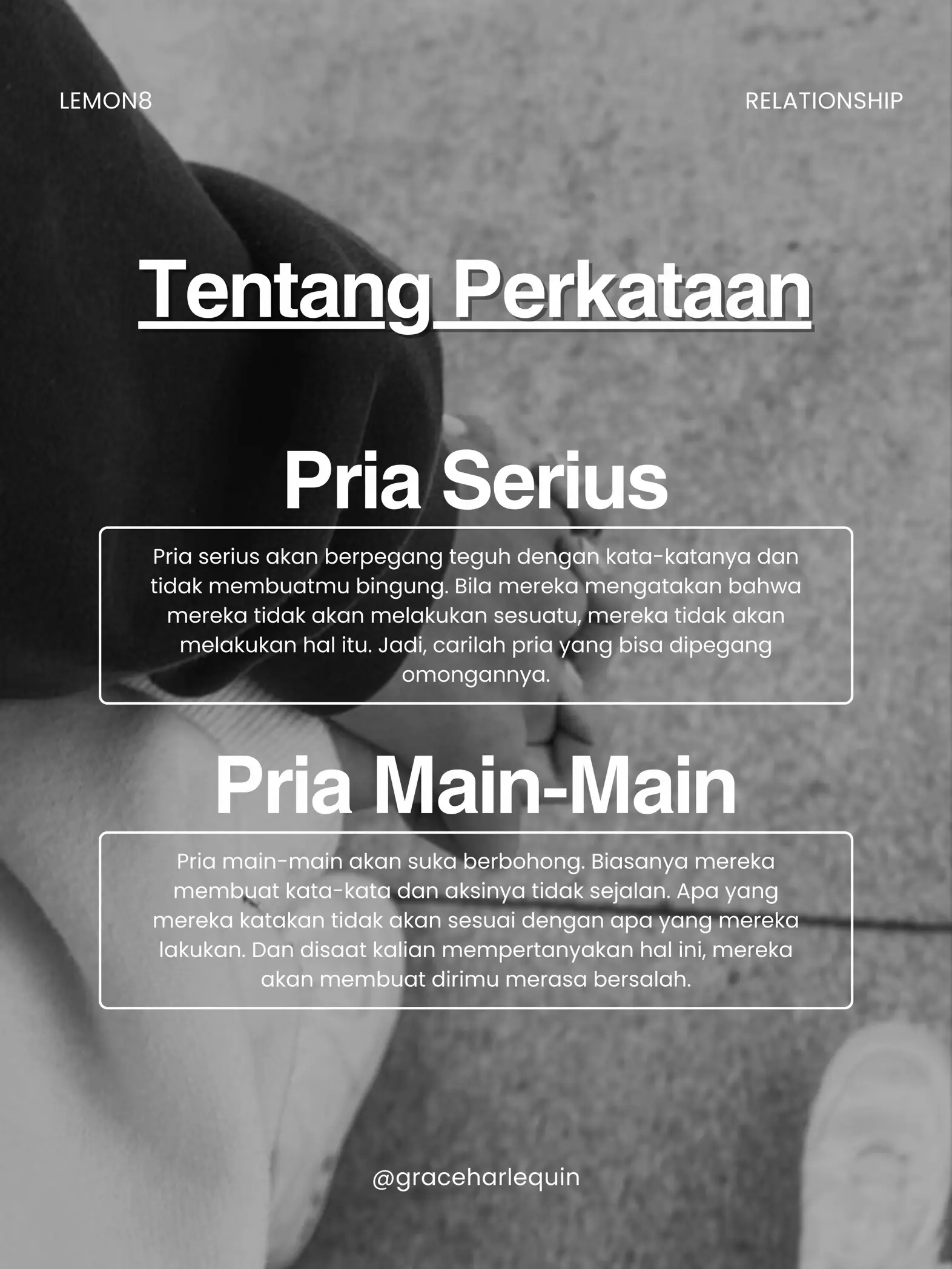 perbedaan pria serius dan main main - Pencarian Lemon8