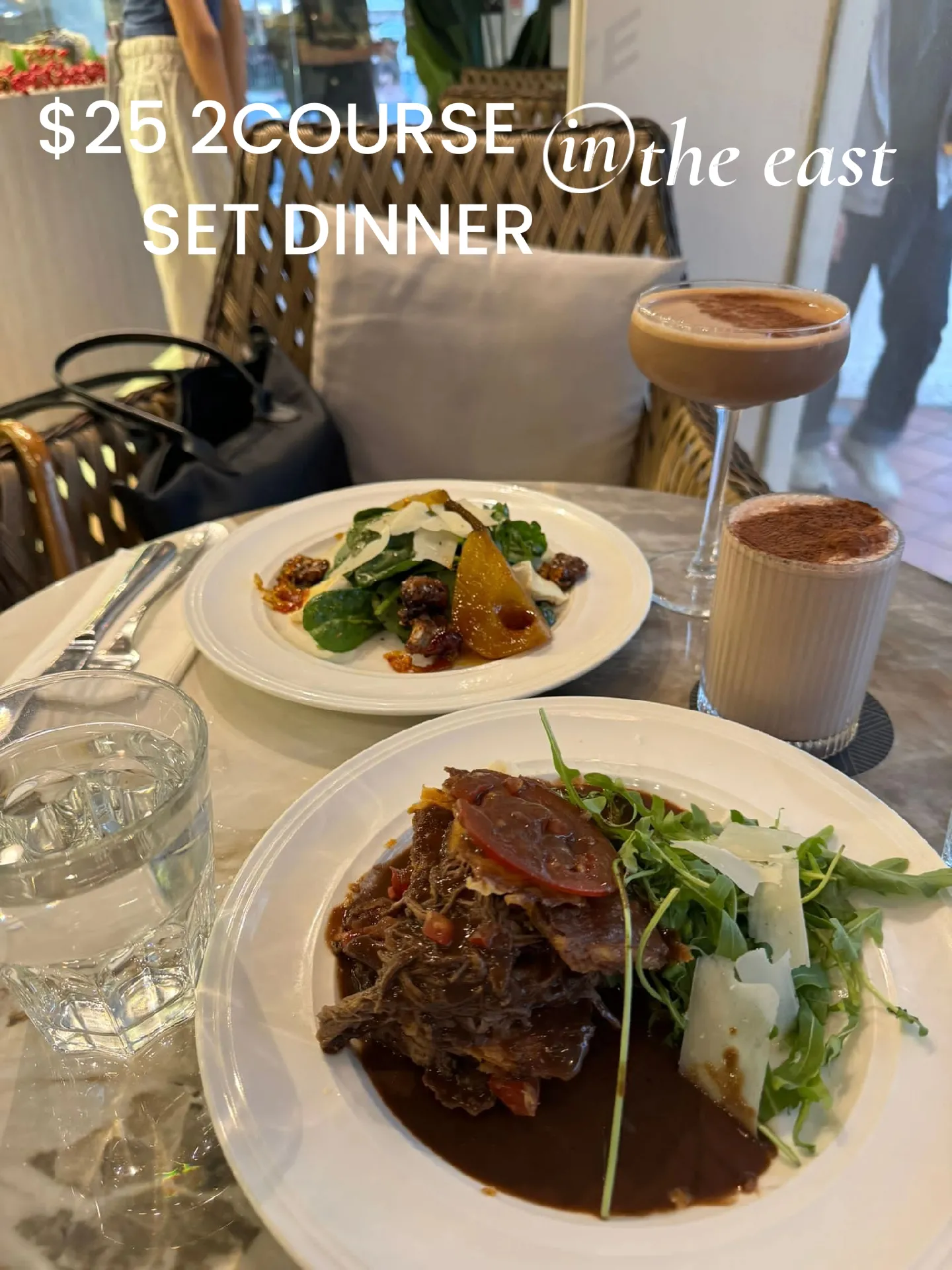$25 2COURSE SET DINNER in the east‼️ | Gallery posted by nat | Lemon8