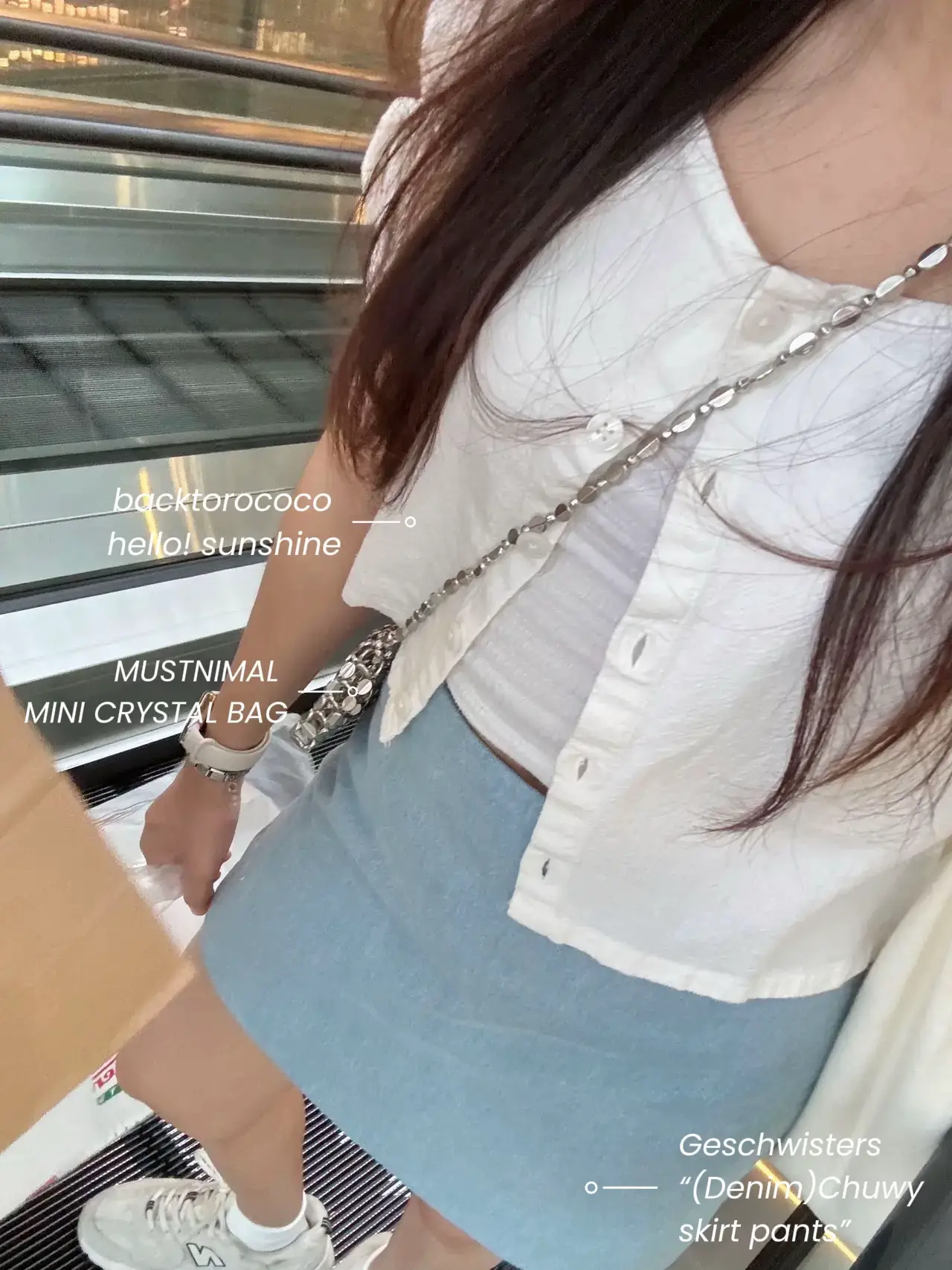 OOTD - Denim w/ white 𐙚 | แกลเลอรีที่โพสต์โดย myminimoolin | Lemon8