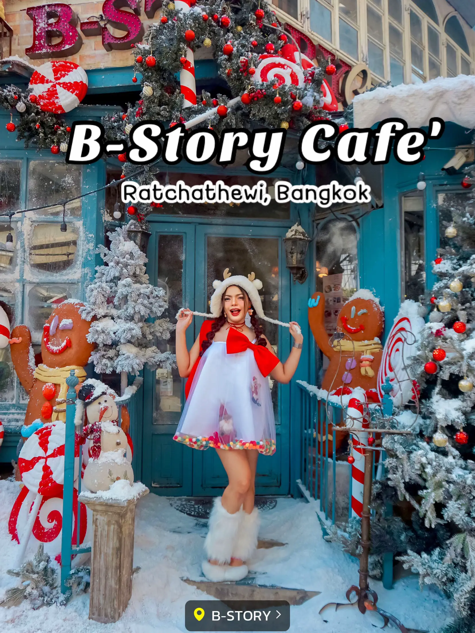 B-Story Cafe' ติด BTS ราชเทวี 🎅🏼🎄 ️ | แกลเลอรีที่โพสต์โดย ZARA💕 | Lemon8