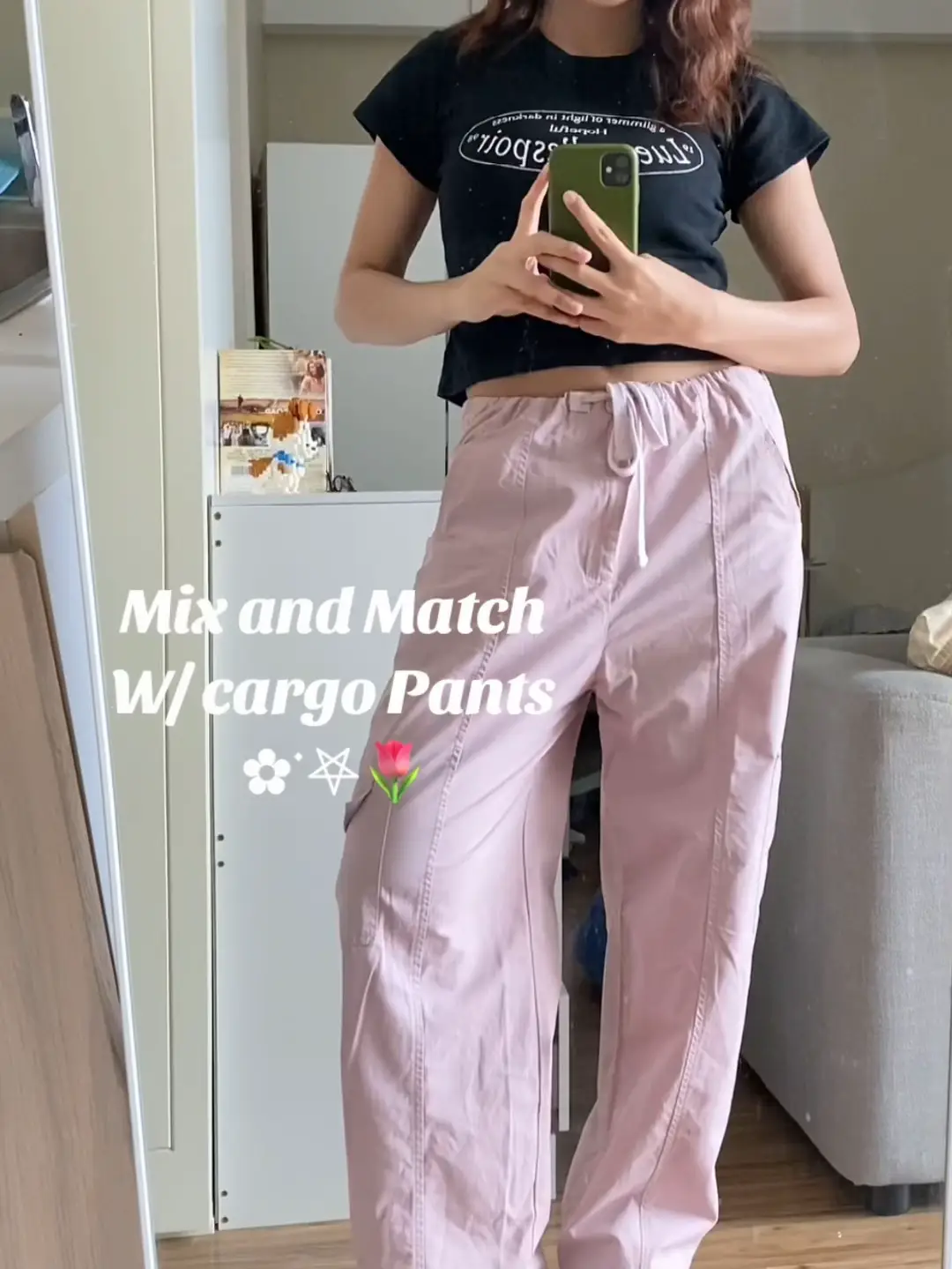 Mix and Match W/ Cargo Pants 🌷 ࣪𖤐 | วิดีโอที่เผยแพร่โดย nnamtarnnnnn🍭 | Lemon8