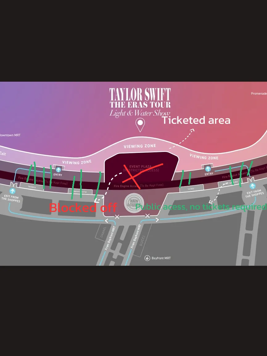 MBS x Taylor Swift Eras Tour Light & Water Show | Gallery posted by ...