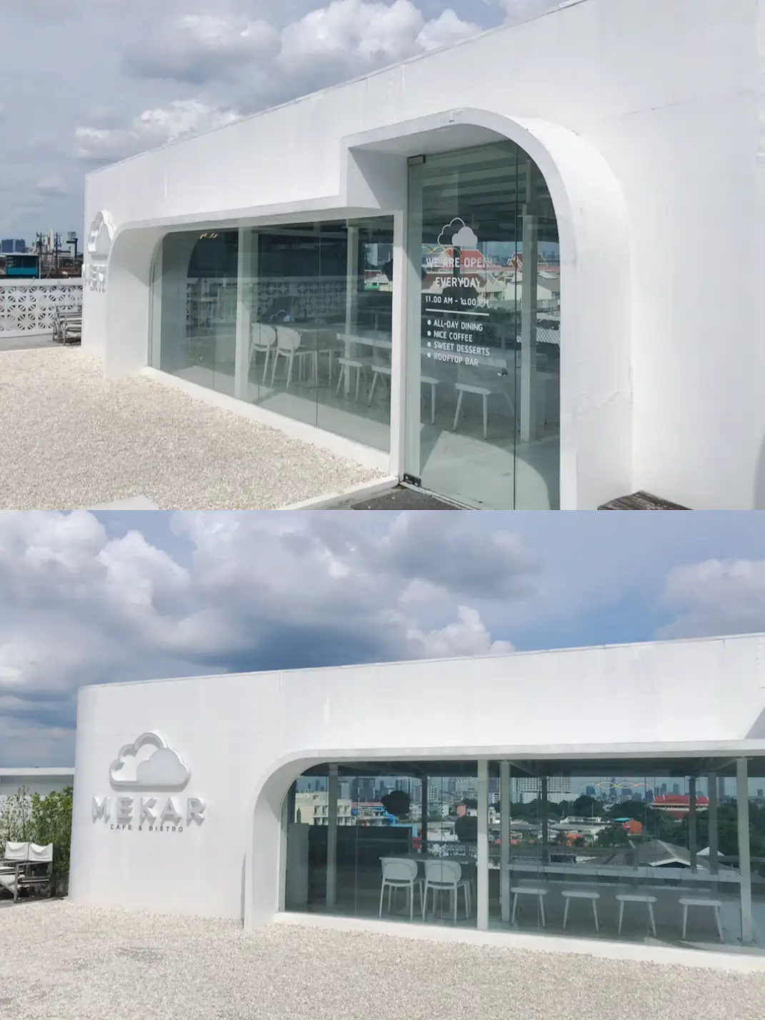 คาเฟ่ชั้นดาดฟ้า 𝑀𝐸𝐾𝐴𝑅 𝐶𝑎𝑓𝑒 & 𝐵𝑖𝑠𝑡𝑟𝑜⛅️ | แกลเลอรีที่โพสต์โดย PWS.M | Lemon8