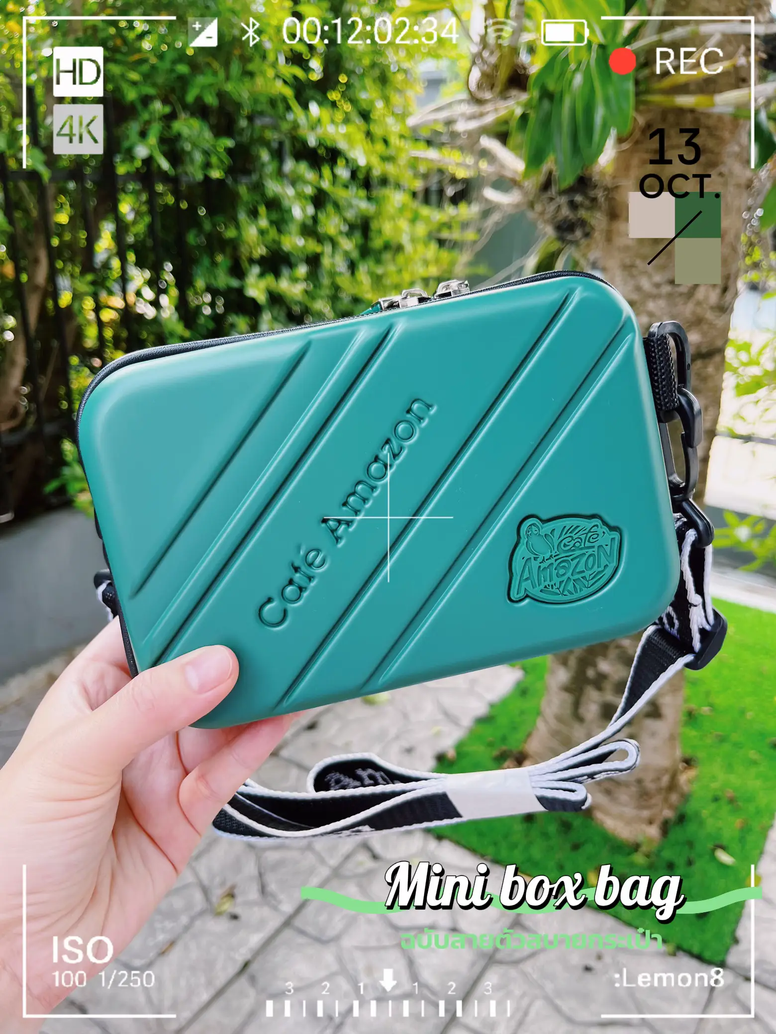 Mini box bag (cafe amazon) | แกลเลอรีที่โพสต์โดย Kate.yasida | Lemon8