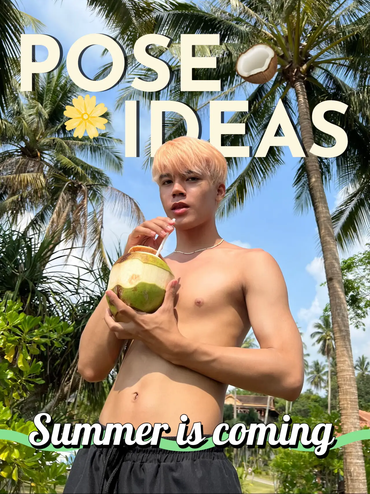 ไอเดียถ่ายรูปที่ทะเลกับมะพร้าวคู่ใจ🥥🌴 | แกลเลอรีที่โพสต์โดย Nine C. | Lemon8