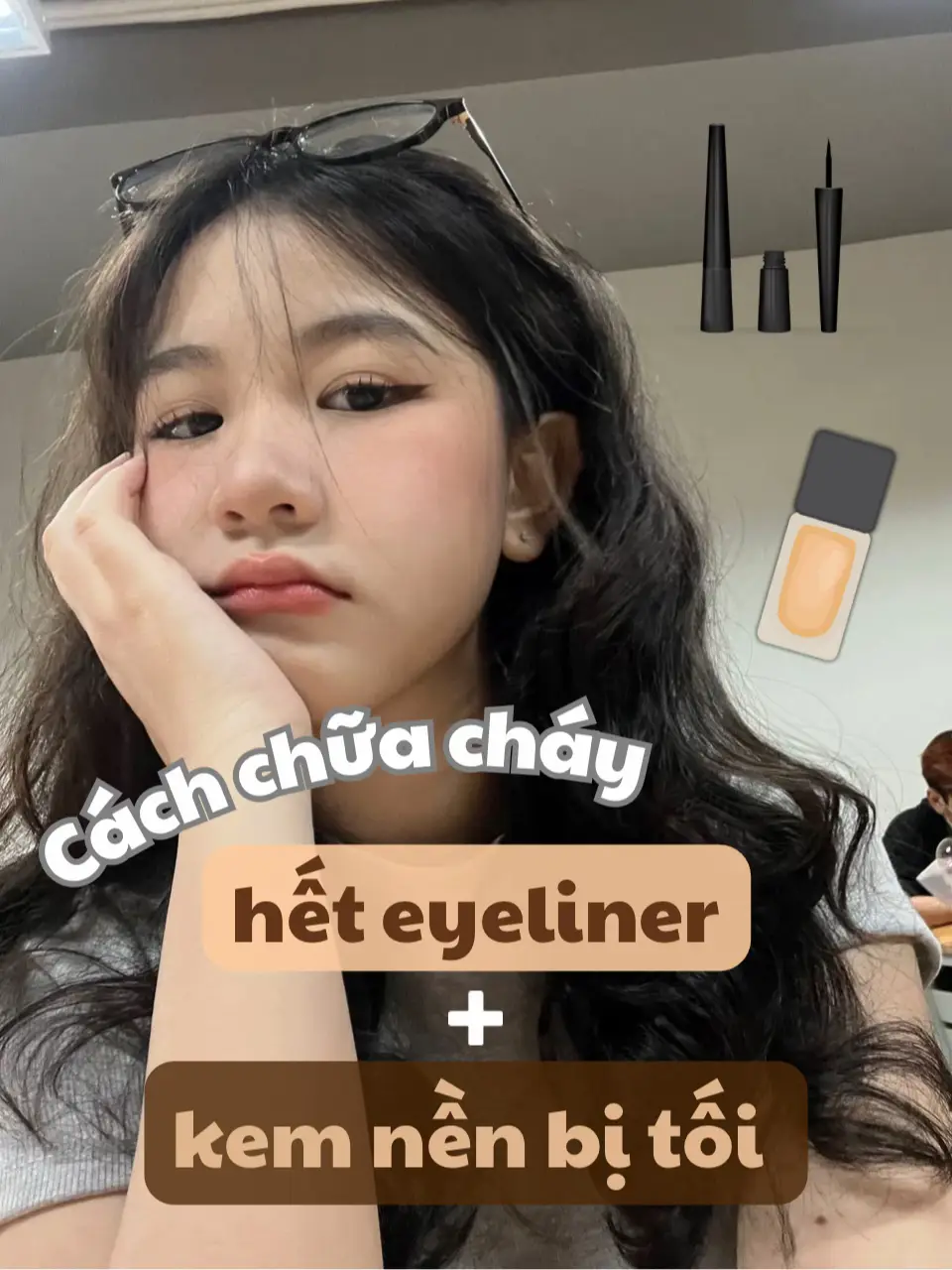 CÁCH CHỮA CHÁY KHI HẾT EYELINER/KEM NỀN BỊ TỐI | Video do vtnhi.29 đăng | Lemon8