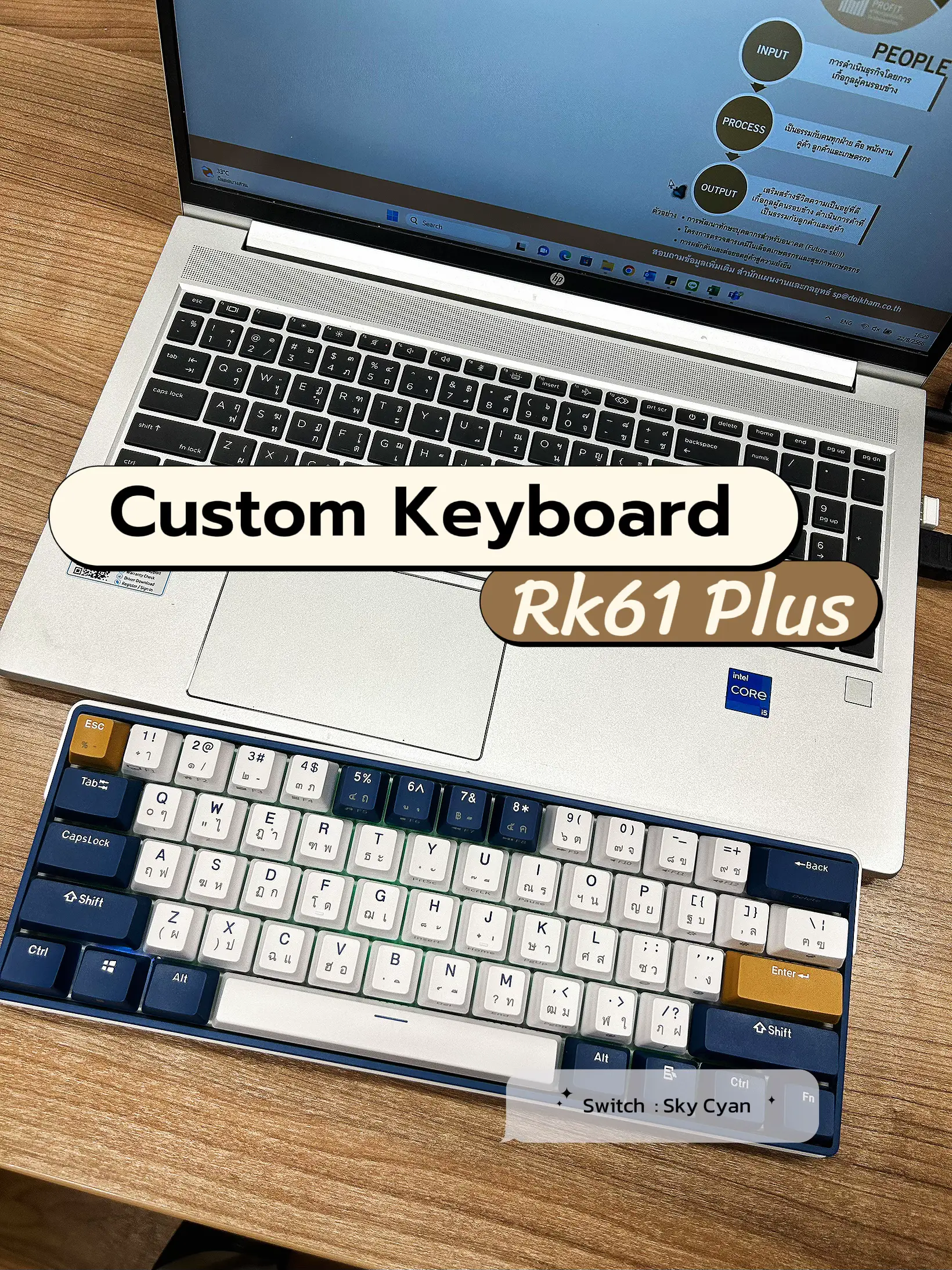 รีวิว 💻 Rk61 Plus 60% สวิสต์ Cyan Sky | แกลเลอรีที่โพสต์โดย Imniceee ...