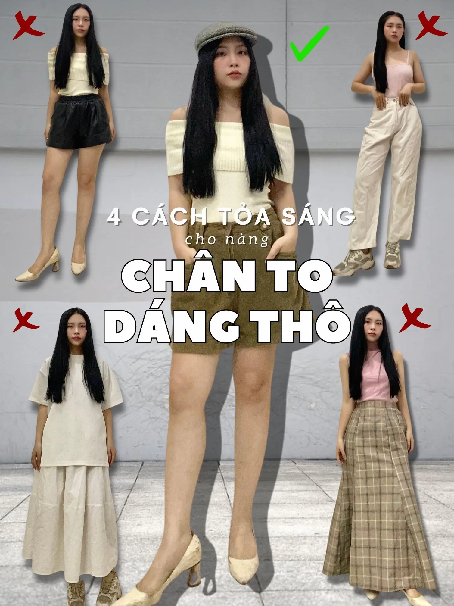 4 cách mặc đẹp cho nàng chân to, dáng thô | Bộ sưu tập do Th.dunh đăng | Lemon8