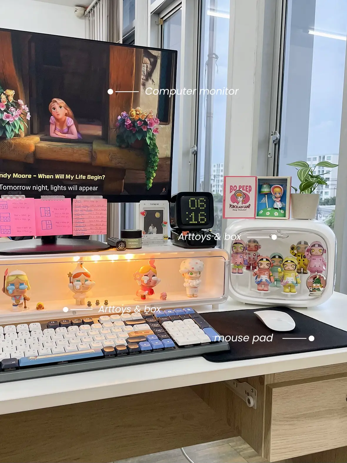 Review my desk setup : รีวิวโต๊ะทำงานออฟฟิศ🩷🩵💛 | แกลเลอรีที่โพสต์โดย ꒰🪑 ...