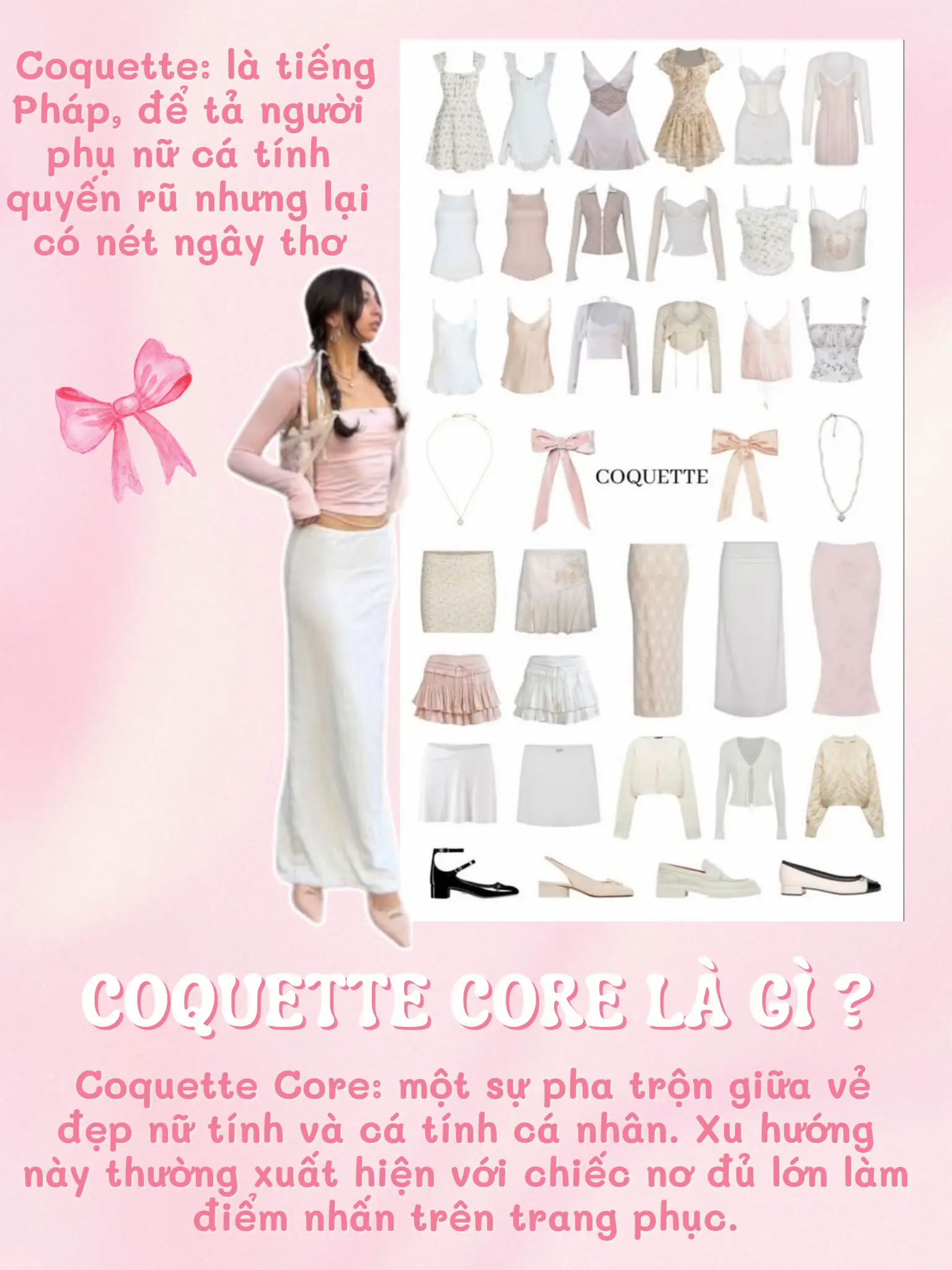 COQUETTE CORE - những chiếc nơ xinh 🩰🕊️🎀🤍 | Bộ sưu tập do Mây tập phối ...