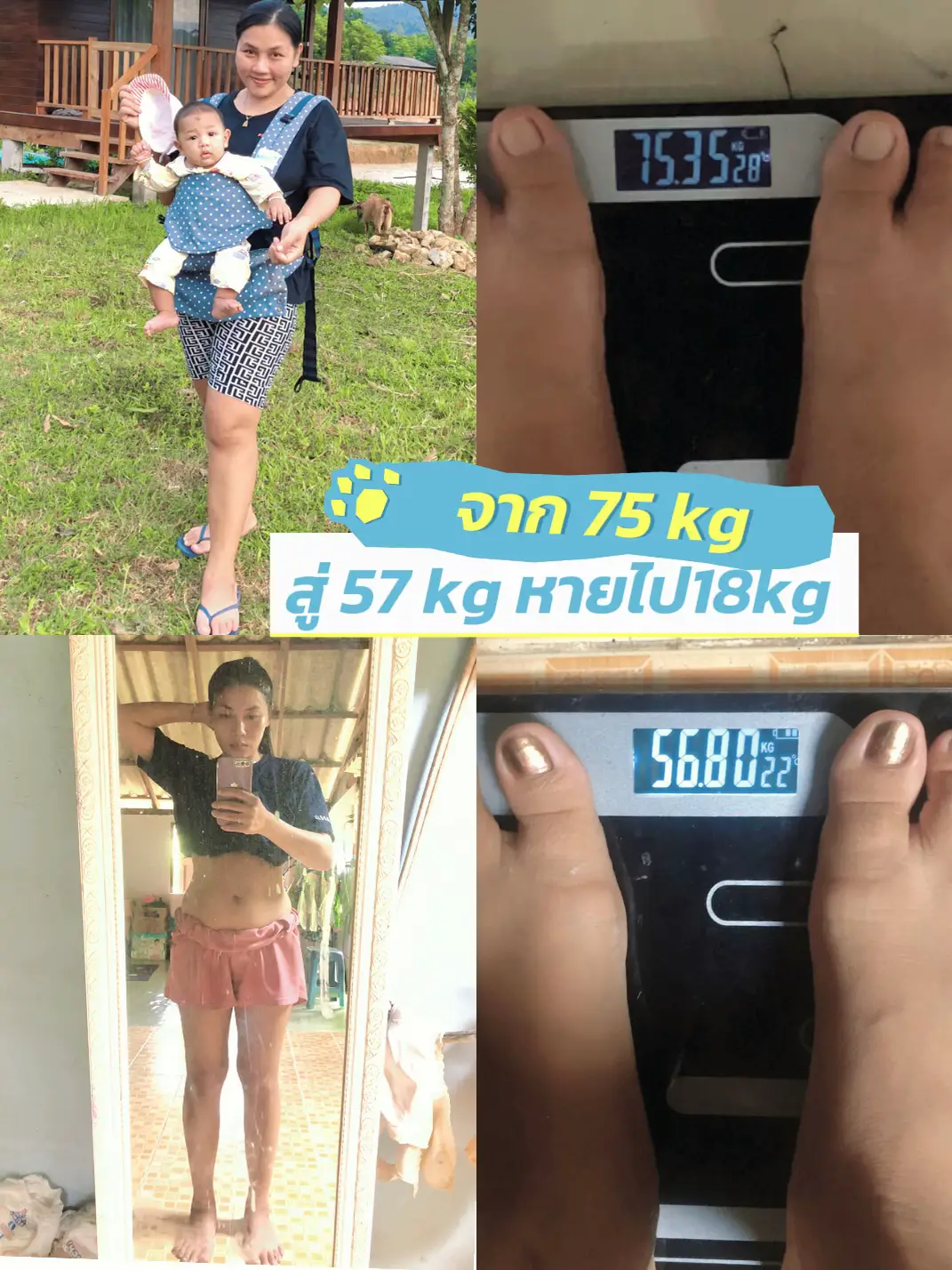 จากน้ำหนัก 57kgเหลือ 53 kg | แกลเลอรีที่โพสต์โดย รักตัวเอง | Lemon8
