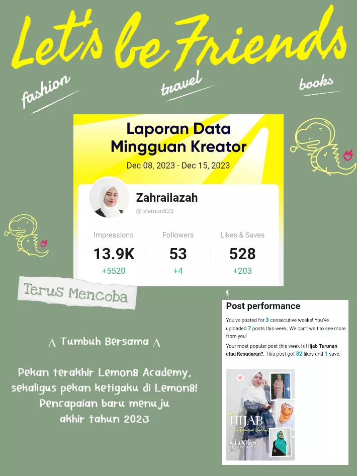 Kisah Bersama #2023WrapUp | Galeri diposting oleh Zahrailazah 📚 | Lemon8