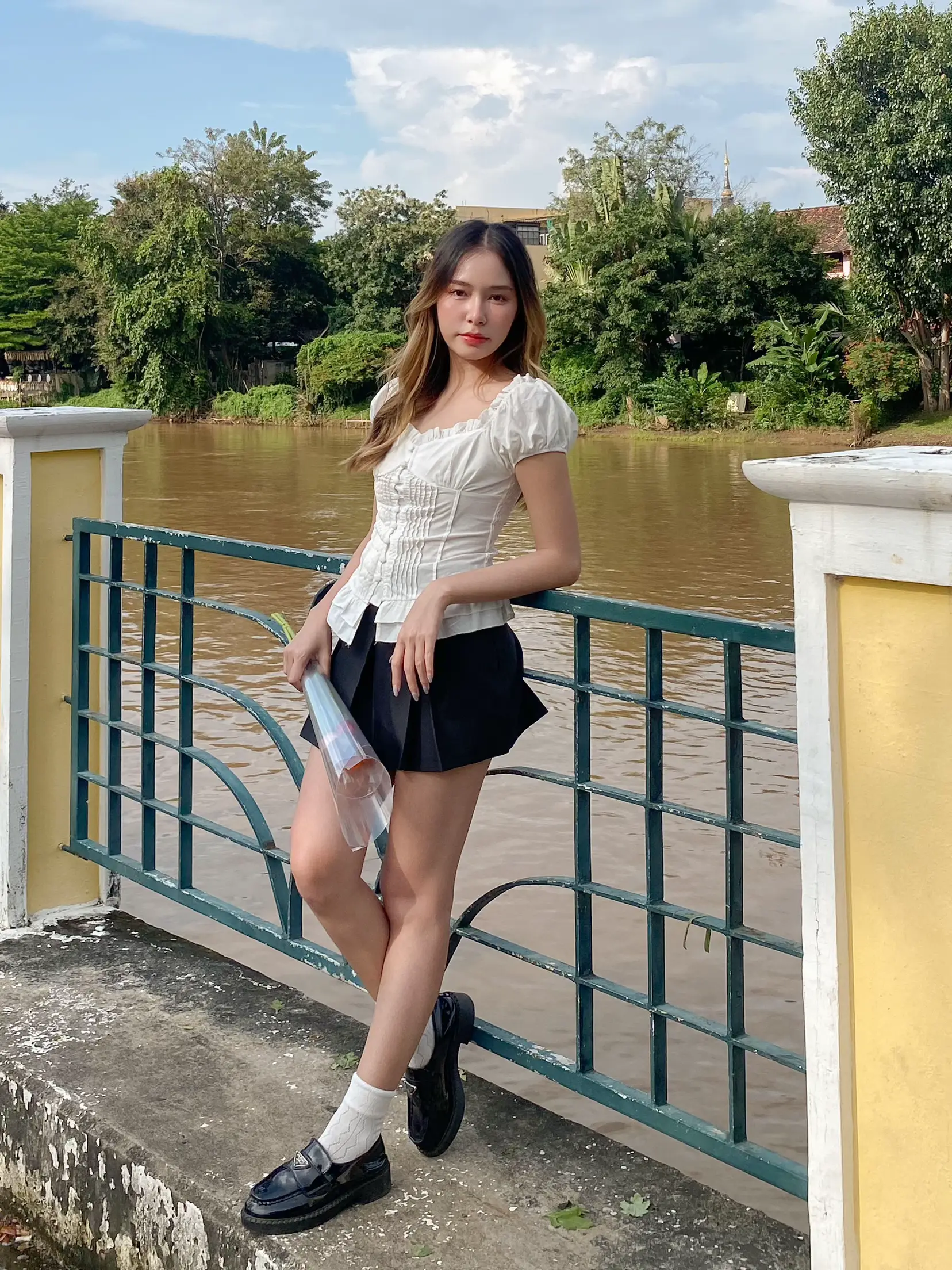 OOTD FITCHECK 💐 ลุคน่ารักแต่งตามง่าย | แกลเลอรีที่โพสต์โดย ε nessei ♡’ | Lemon8