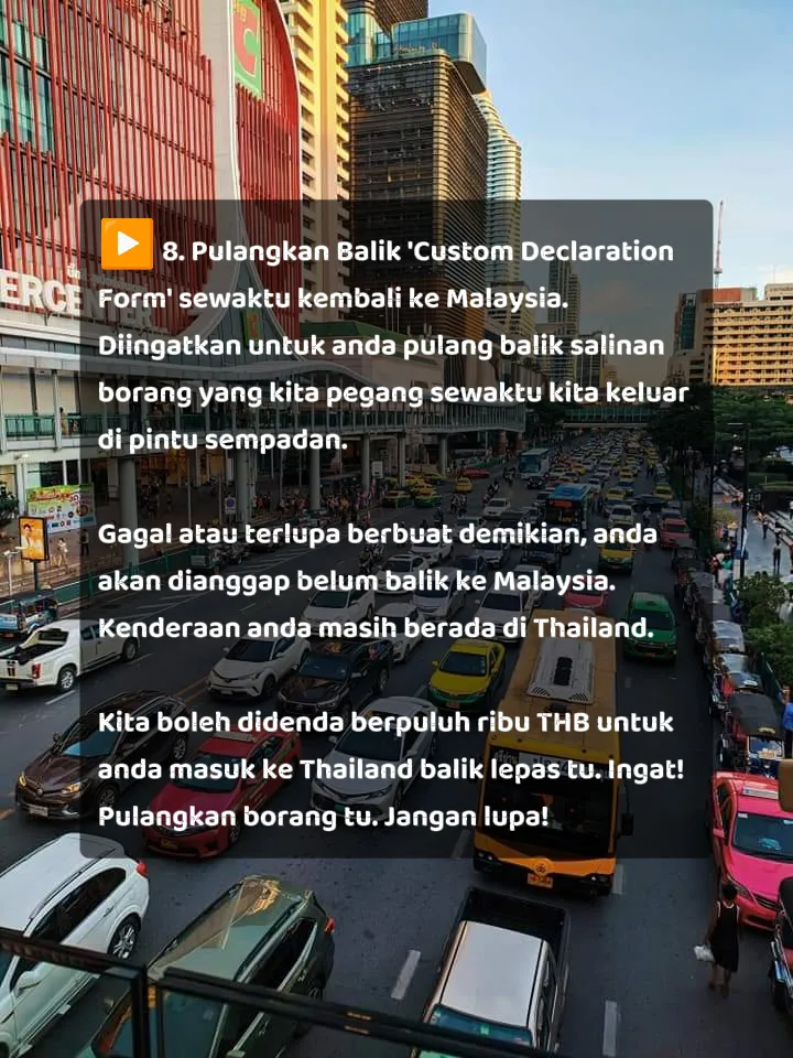 Cara Masuk THAILAND Bawa Kenderaan Sendiri! 🚗🇹🇭 | Galeri disiarkan oleh ...
