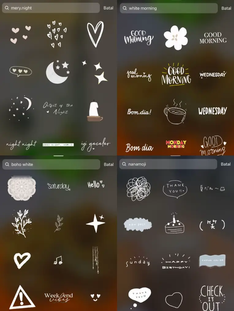 STICKER AESTHETIC WHITE INSTAGRAM STORY (KEYWORD) | Galeri diposting ...