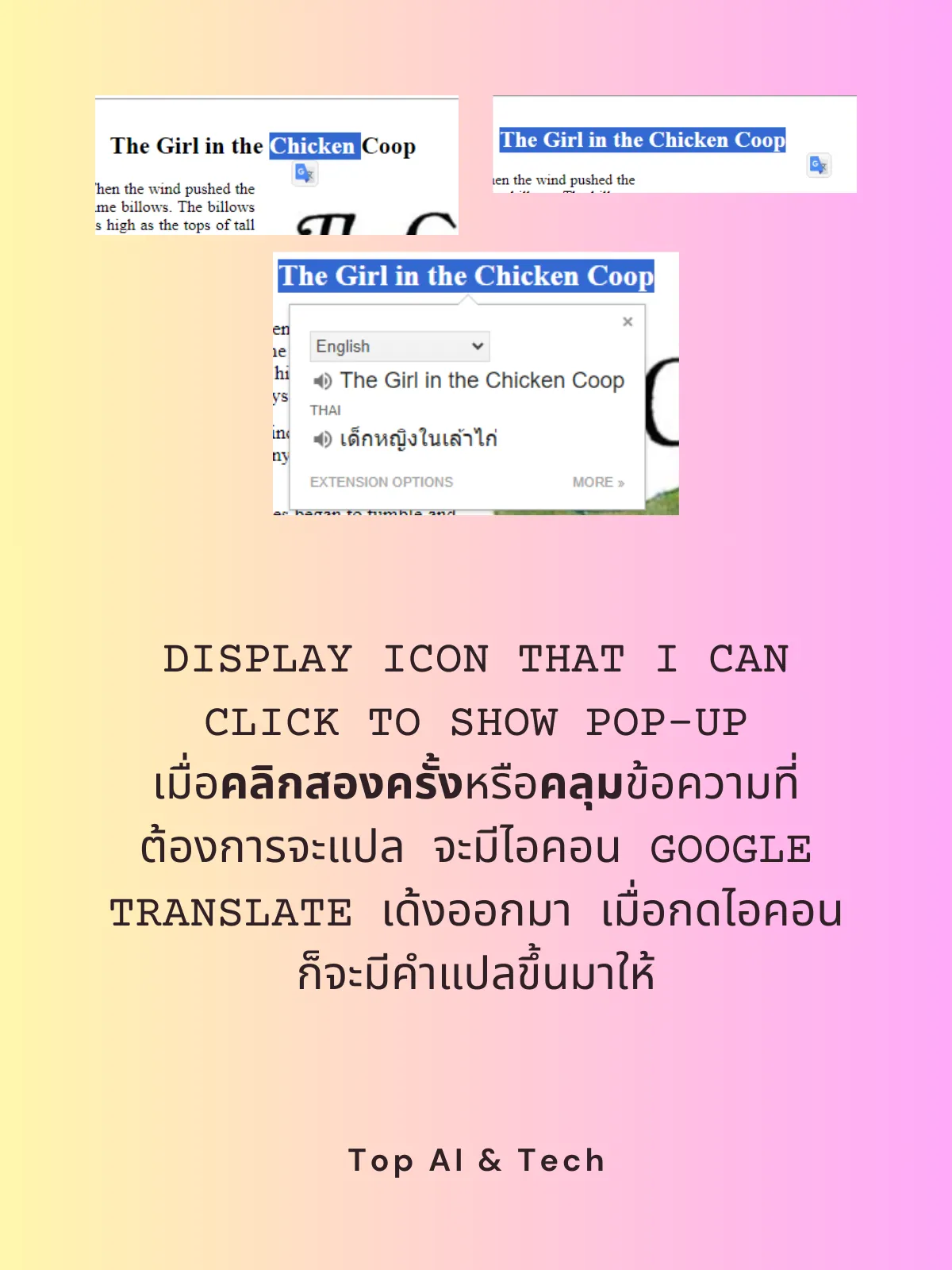 แปลภาษาด้วยไม่กี่คลิกกับ Google Translate | แกลเลอรีที่โพสต์โดย Top AI ...