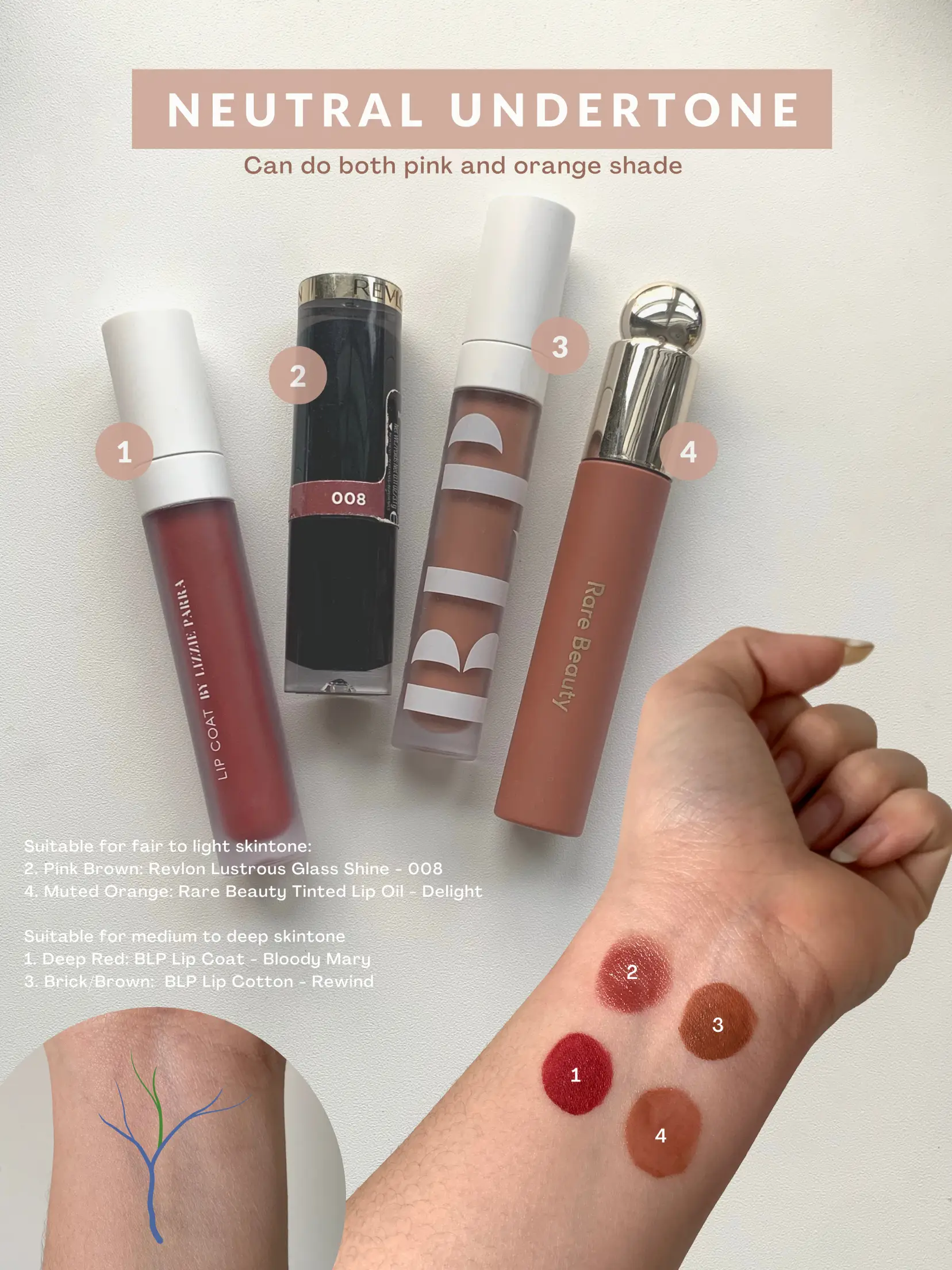 TIPS MEMILIH LIP PRODUCTS SESUAI UNDERTONES! | Galeri diposting oleh Vanessa Anthea | Lemon8
