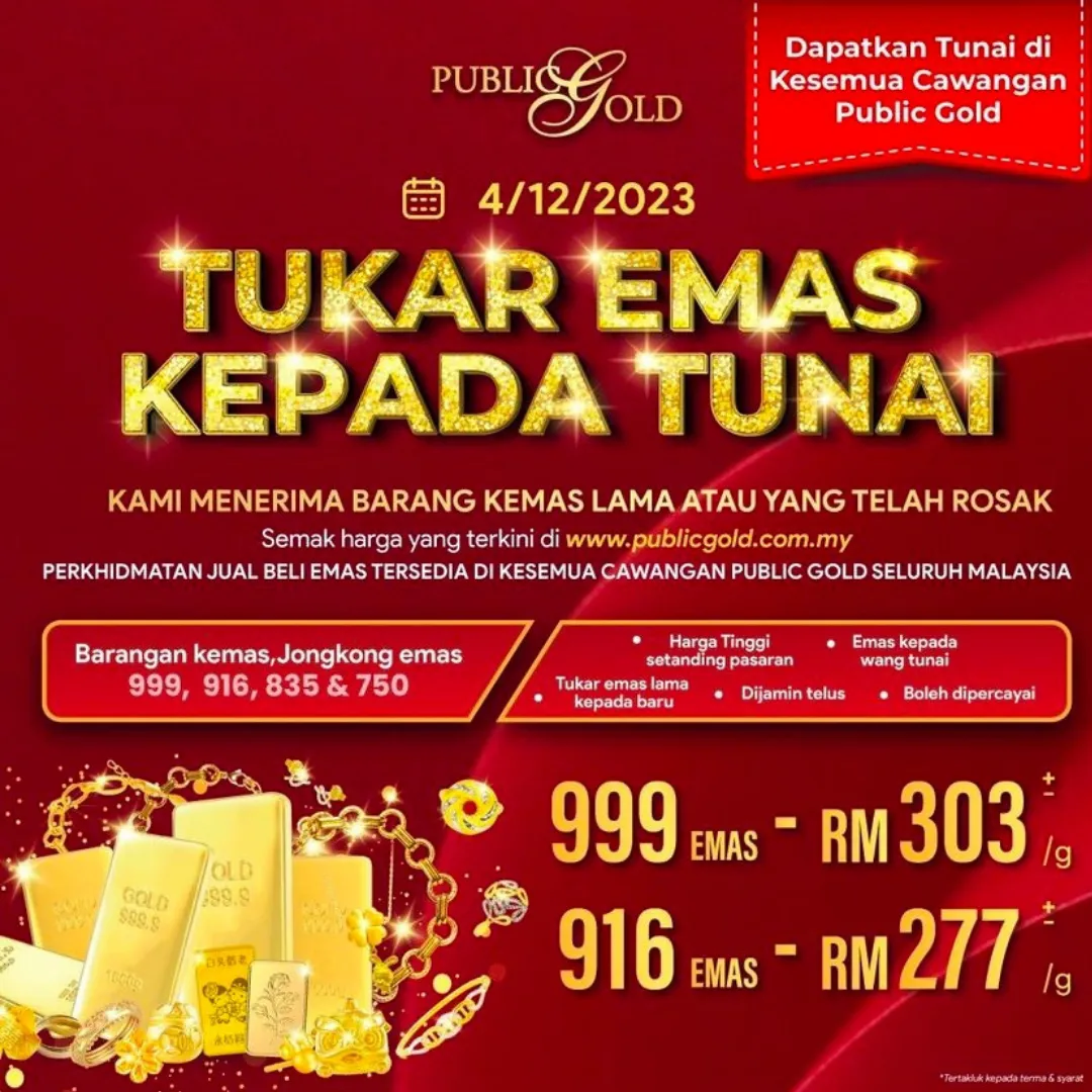 JUAL BALIK EMAS LAMA KE PUBLIC GOLD 😍 | Galeri disiarkan oleh NgeeTeck ...