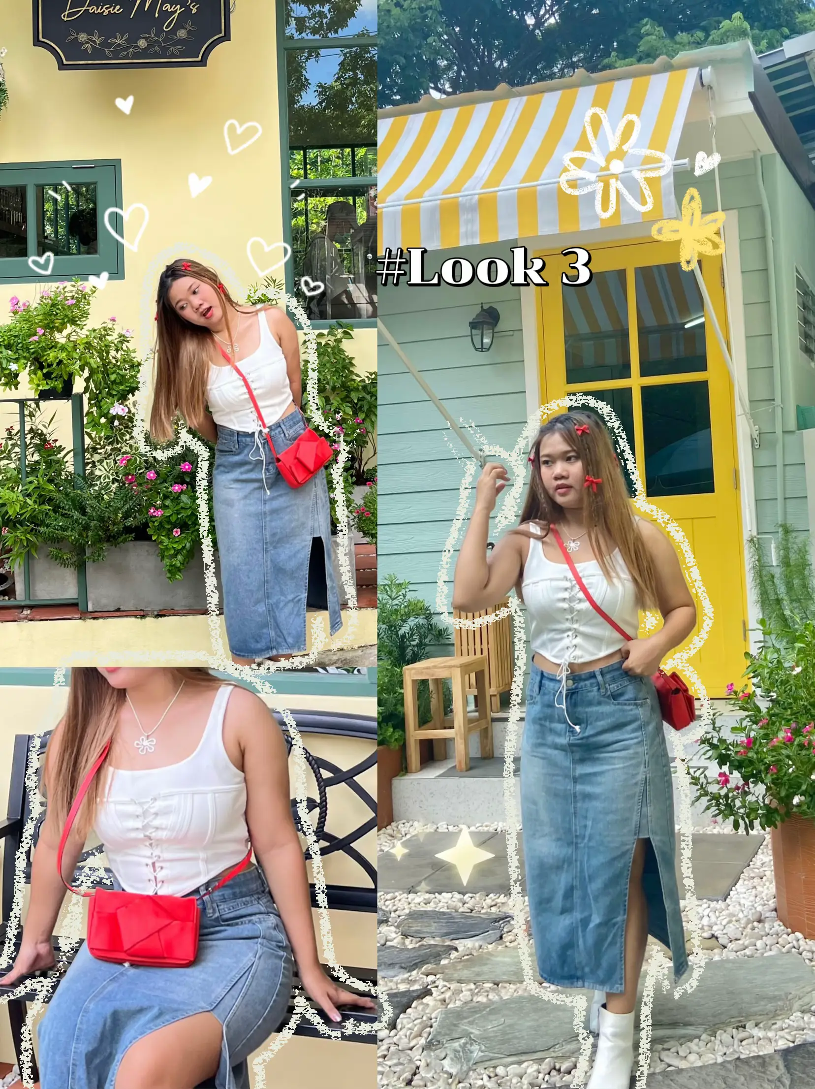 OOTD ไอเดียกระโปรงยีนส์ยาวพรางหุ่นฉบับสาวอวบ🫶🏻💘👗 | แกลเลอรีที่โพสต์โดย PIN PIN | Lemon8