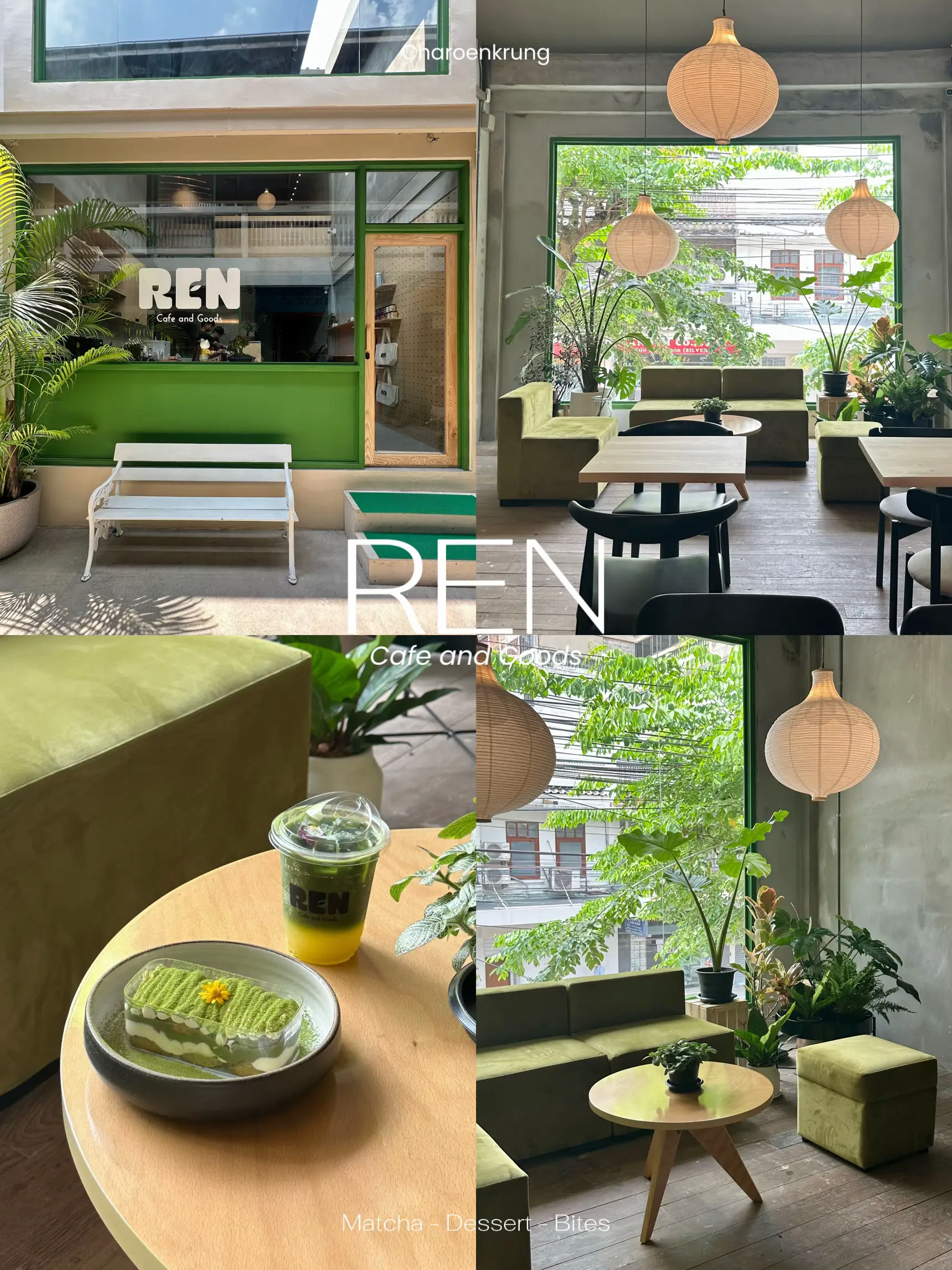 REN Cafe and Goods 🌿🪴 Cafe for People Love Green Tea Boom Neighborhood ...