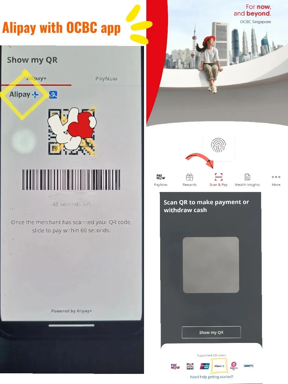 Alipay with OCBC app | แกลเลอรีที่โพสต์โดย Daddy Cay | Lemon8