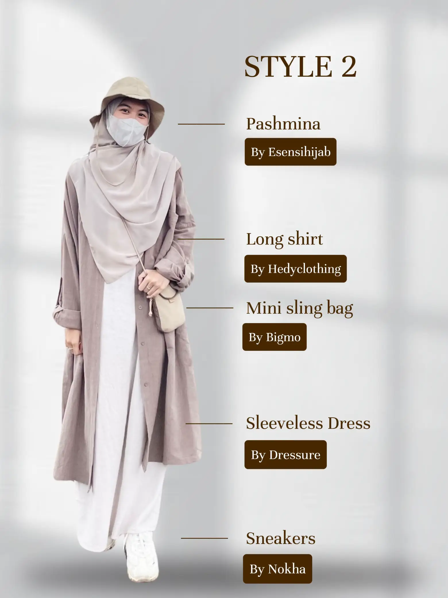 TOP 3 MY FAVORITE EARTHTONE OOTD | SYAR'I STYLE | Galeri diposting oleh Luthvia🕊️ | Lemon8