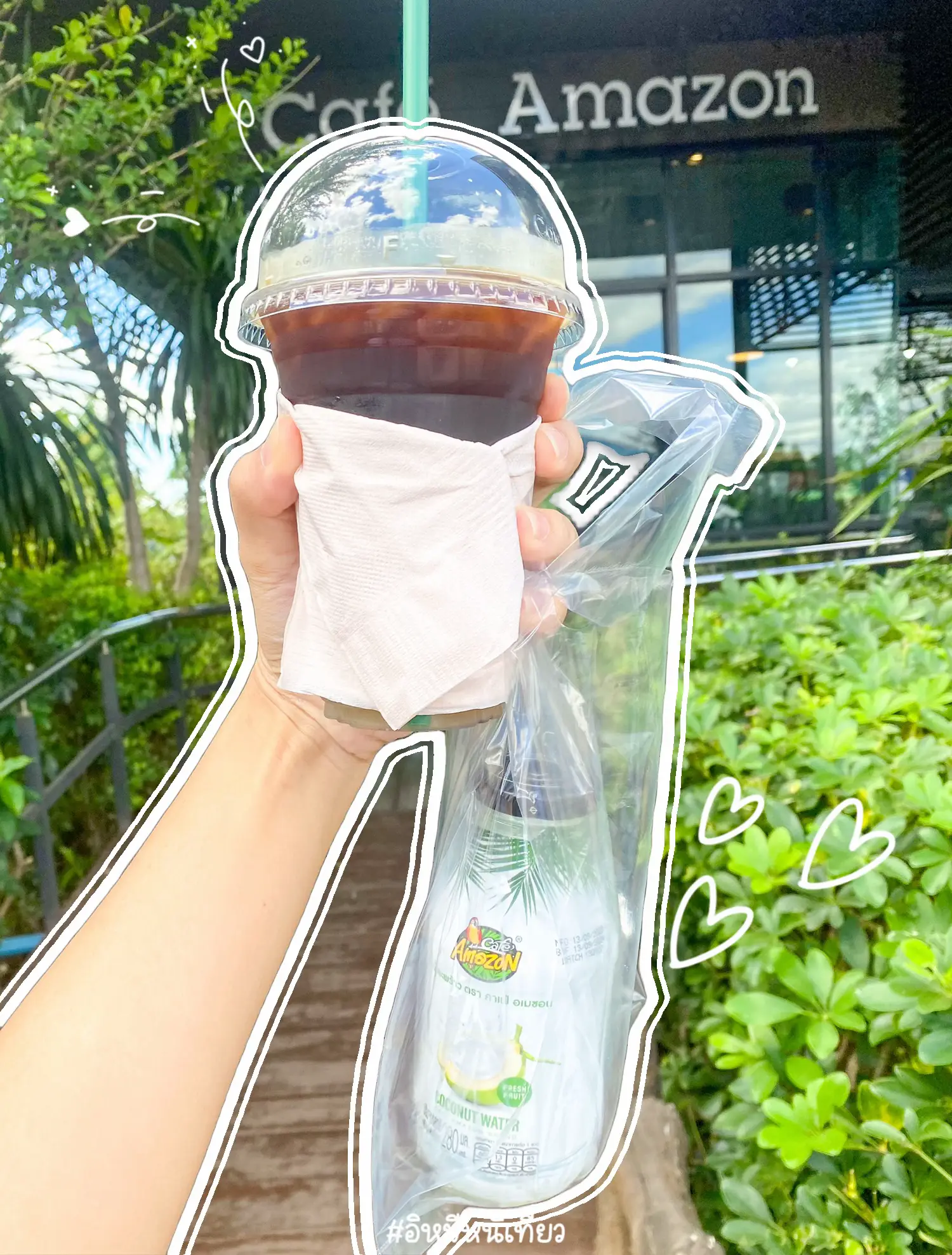 Review of How to Order Americano Coconut Water Amazon Cafe 🦜🥤🥥 | Gallery posted by อิหมีหนี ...
