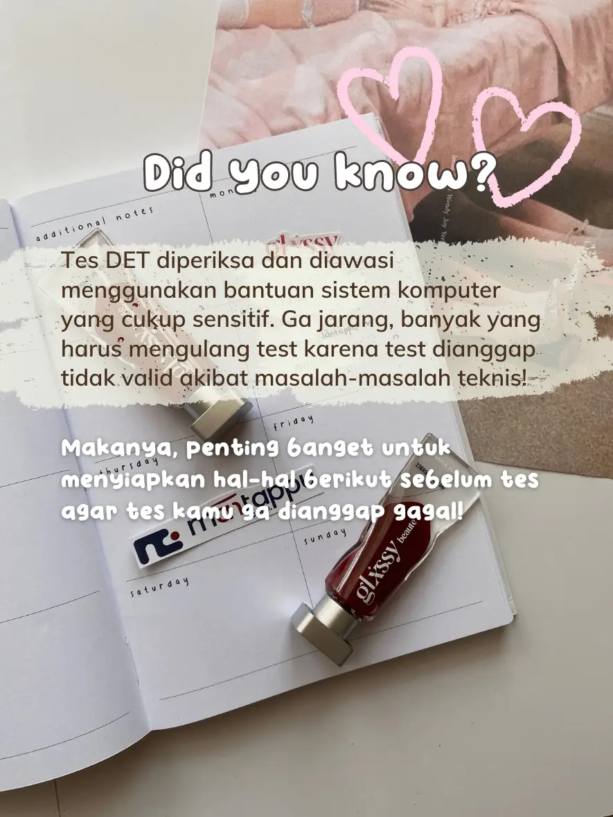 6 HAL YANG HARUS DISIAPKAN SEBELUM TES DET 🍋 | Galeri diposting oleh ...