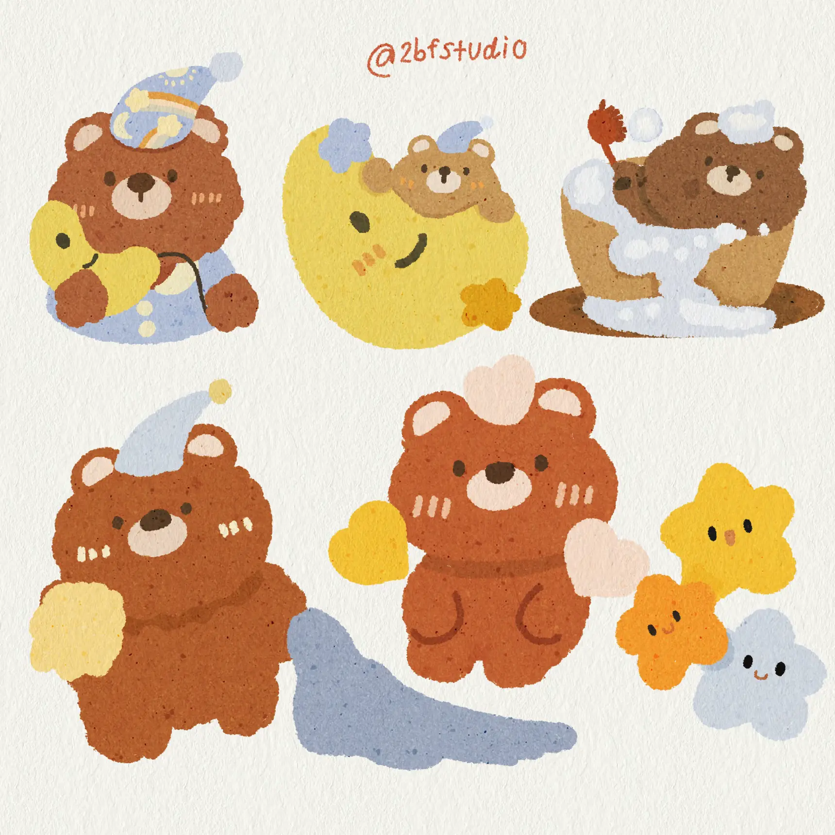 ไอเดีย รวมภาพวาดเซ็ตน่ารักๆโทนสีสวย | แกลเลอรีที่โพสต์โดย 2BF STUDIO | Lemon8