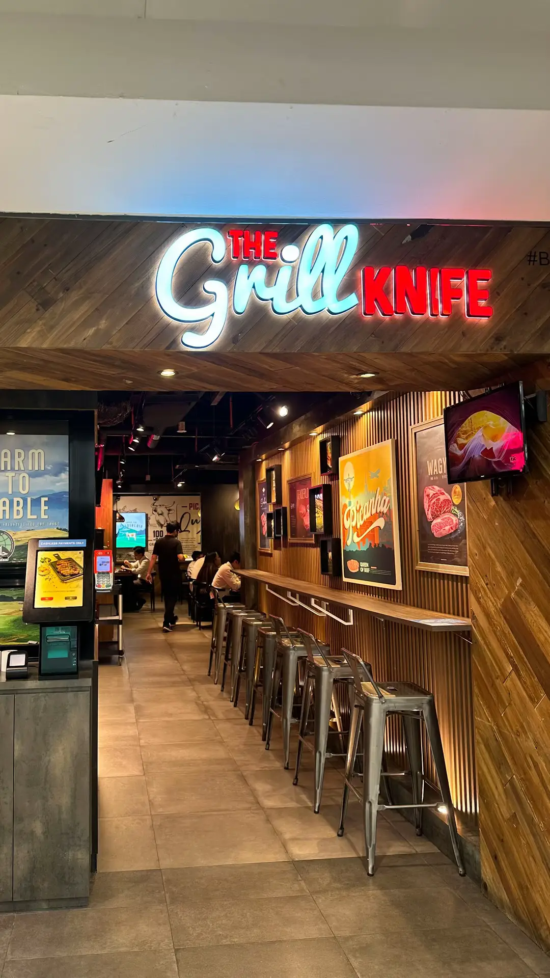 The Grill Knife at Raffles Xchange | Video published by Nom_NomSG | Lemon8