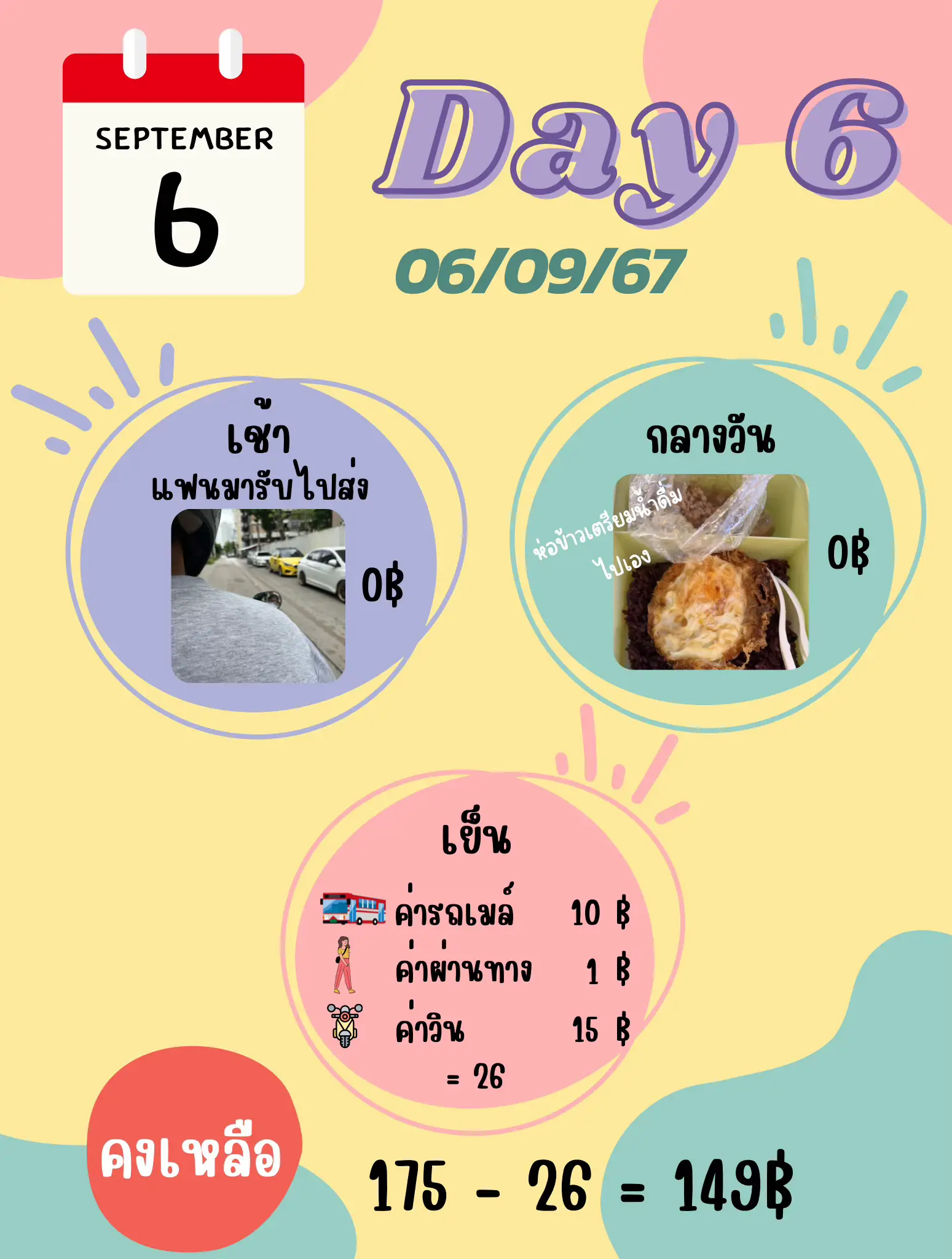 🎉ใช้เงิน 500 บาท ใน 7 วัน⭐️🍱 | แกลเลอรีที่โพสต์โดย Patcharakorn | Lemon8