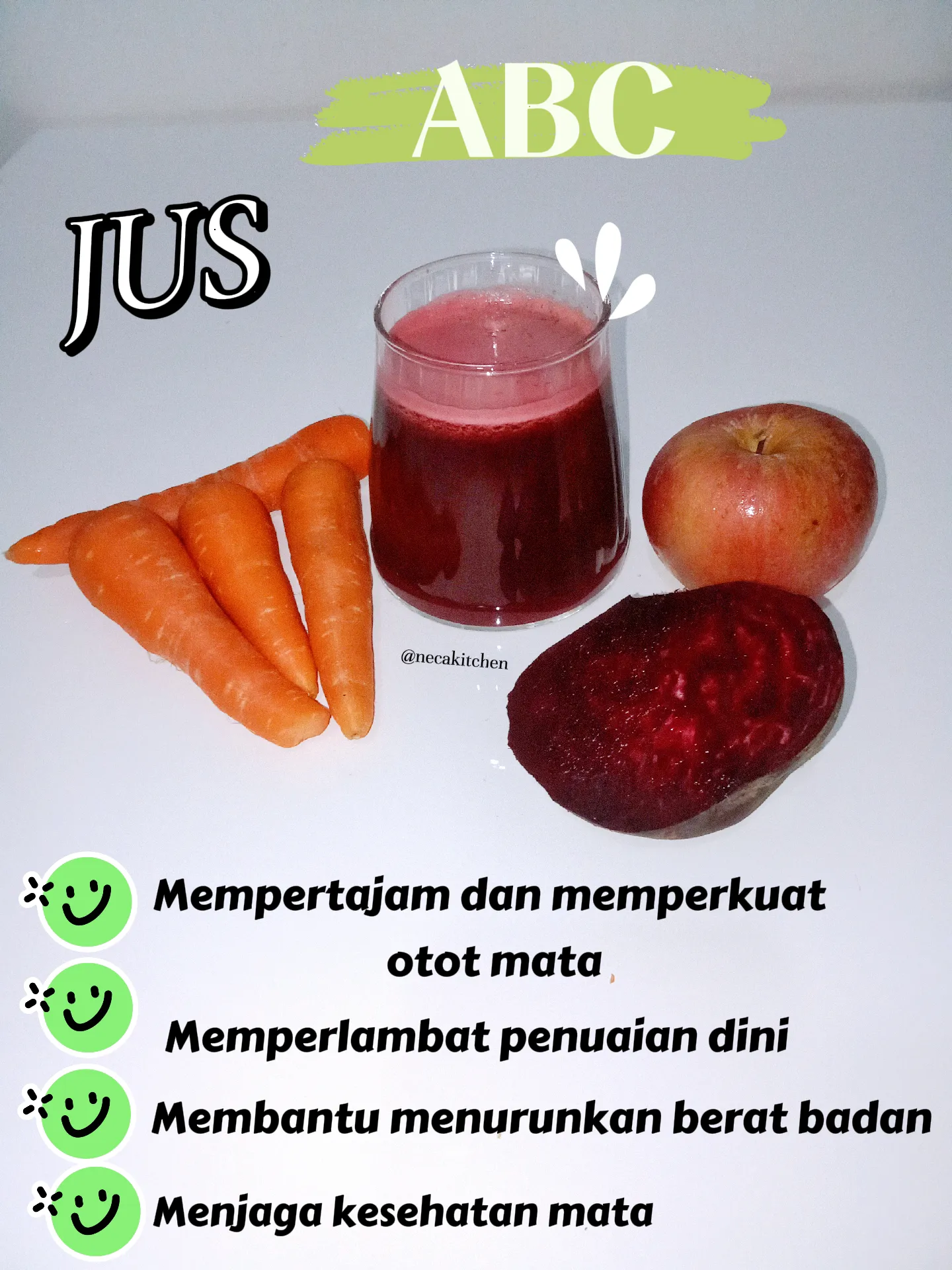 JUS ABC VIRAL BIKIN NAGIH | Galeri diposting oleh NECA'S KITCHEN | Lemon8