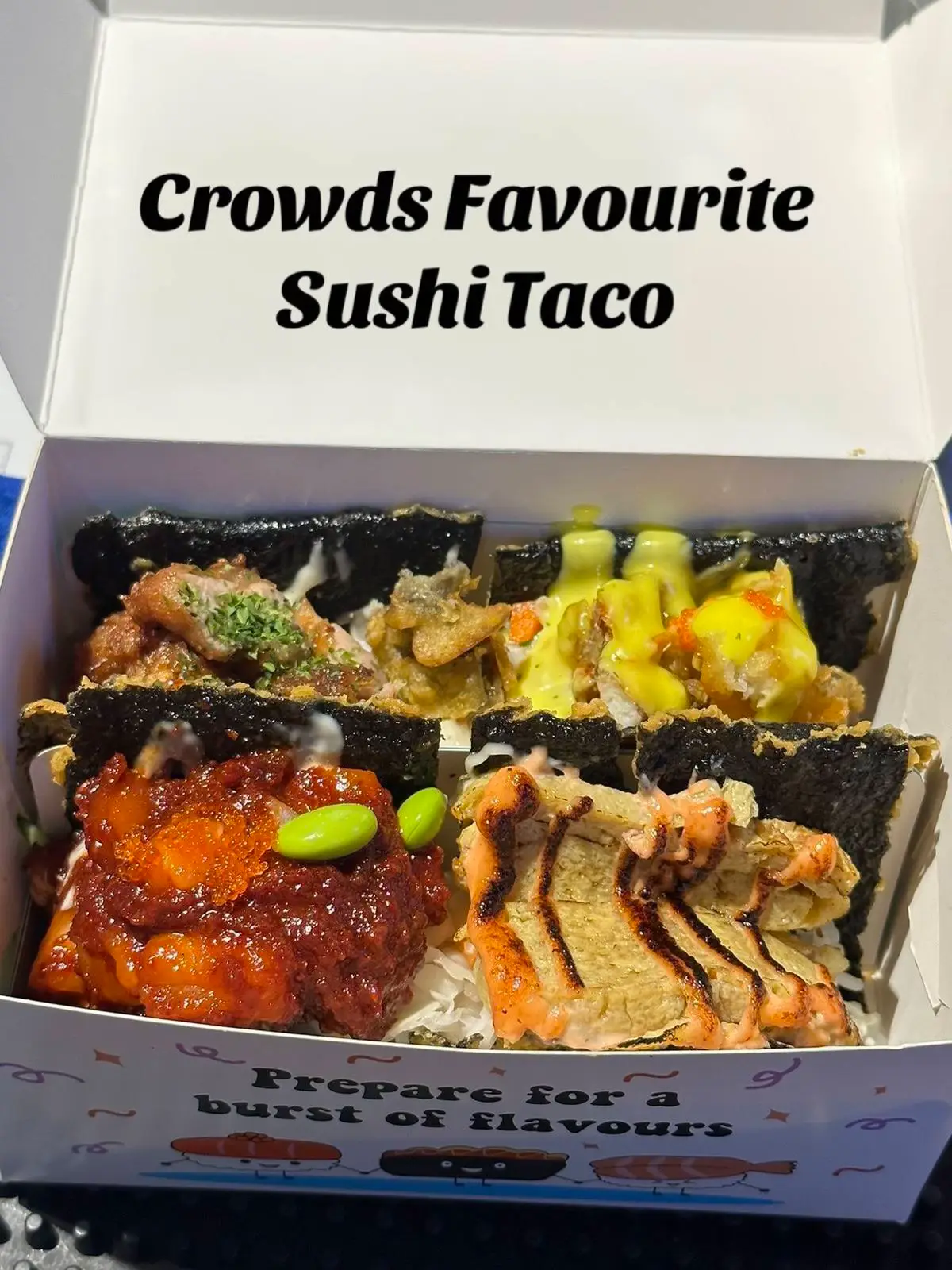 🇲🇾 4 Flavours Sushi Taco in a Box 🥰🥰 | Gallery posted by Kinori | Lemon8