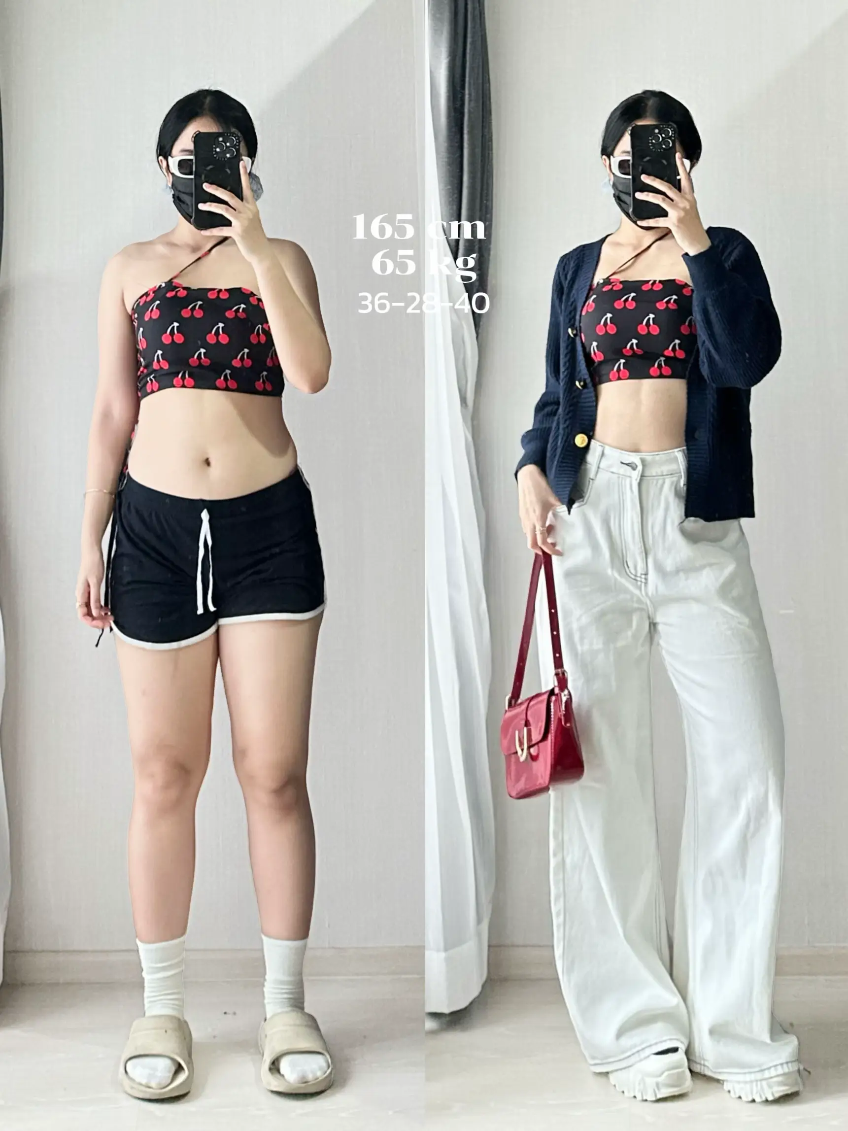 165cm 65kg ยีนส์สีขาวสาวอวบ แต่งยังไงให้สนุก chic ๆ 🍒🤍 | แกลเลอรีที่โพสต์โดย toco | Lemon8