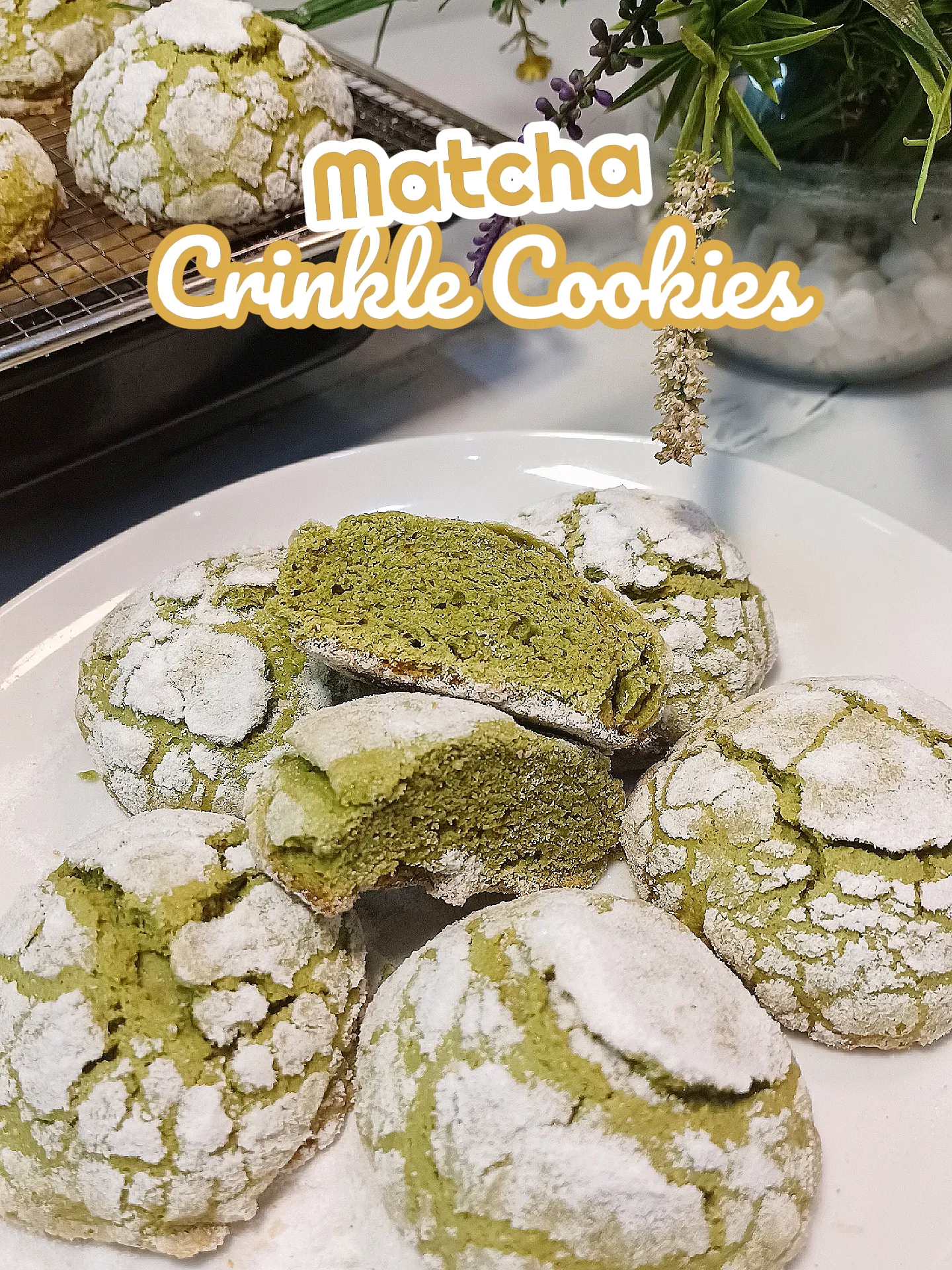 MATCHA CRINKLE COOKIES 🍪 | Video dipublikasikan oleh IniTentangDapur | Lemon8