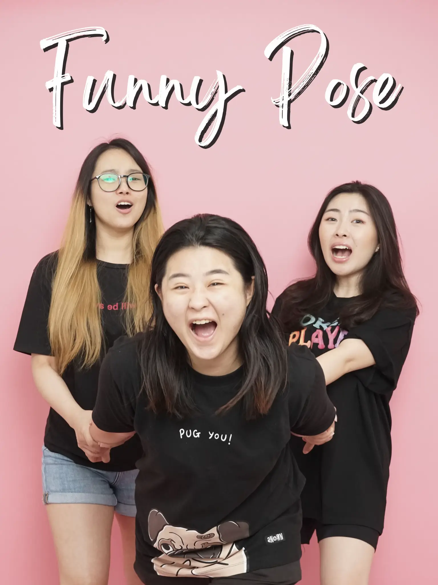 POSES IDEAS : TRIO EDITION 🖤🩷 | Galeri diposting oleh jessie angelica ...