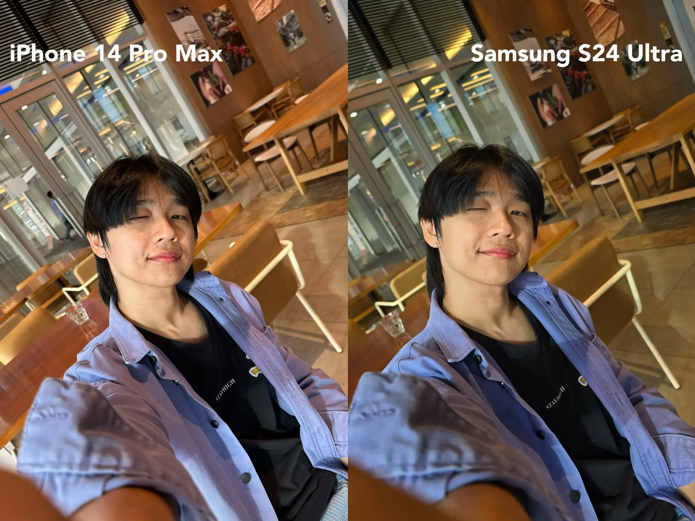 เทียบรูป S24 Ultra vs iPhone 14 Pro Max 📸 | แกลเลอรีที่โพสต์โดย CrepeyenIsHere | Lemon8
