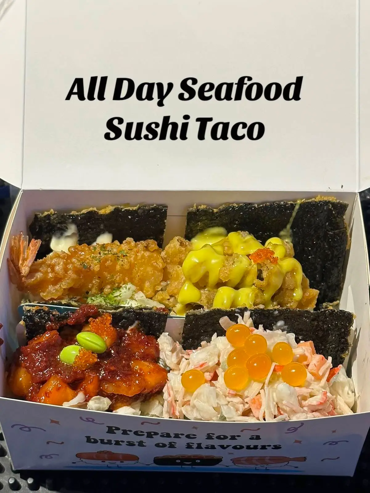 🇲🇾 4 Flavours Sushi Taco in a Box 🥰🥰 | Gallery posted by Kinori | Lemon8
