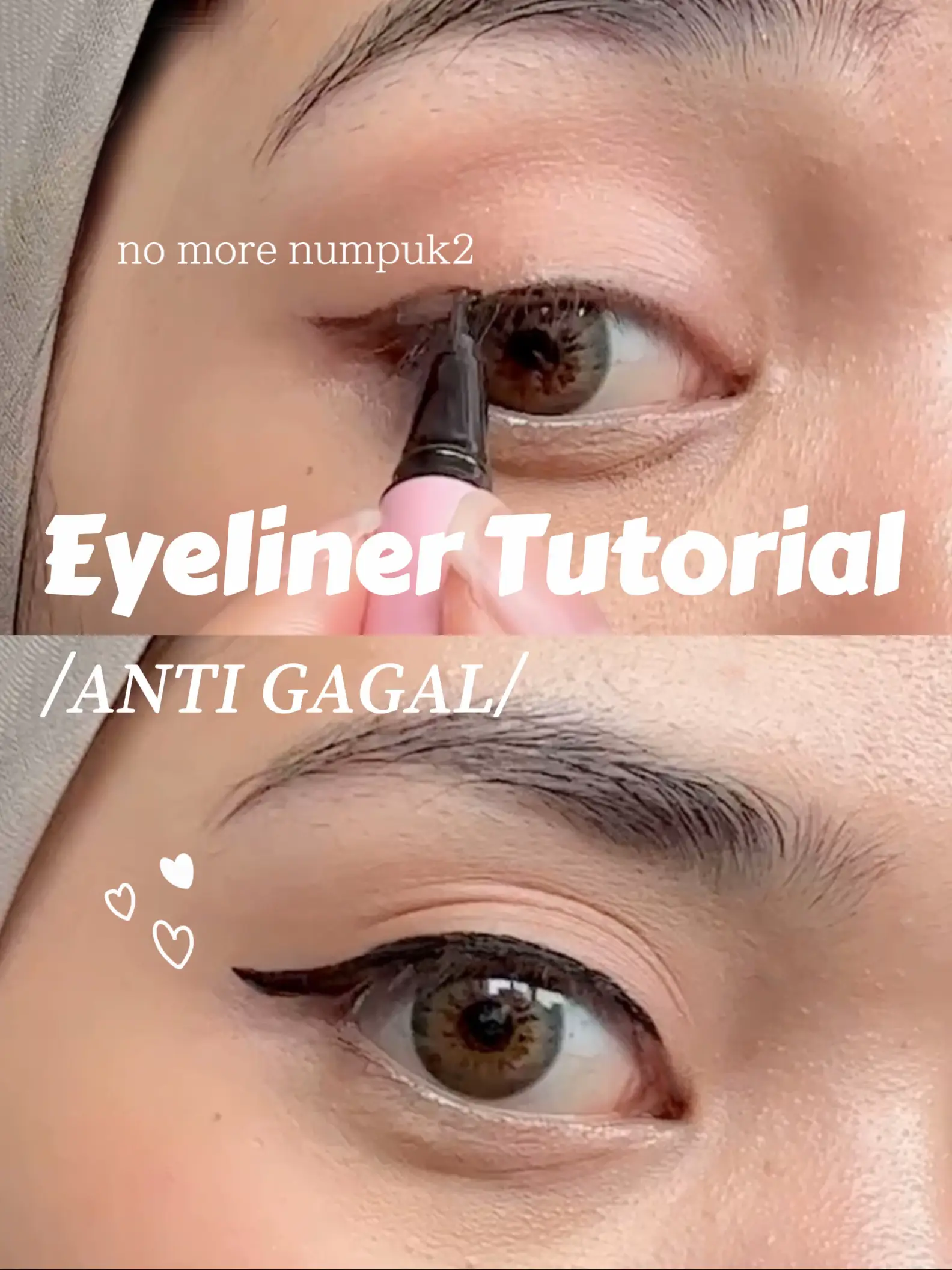 TUTORIAL EYELINER ANTI NUMPUK | Auto tajam👀 | Video dipublikasikan oleh ...