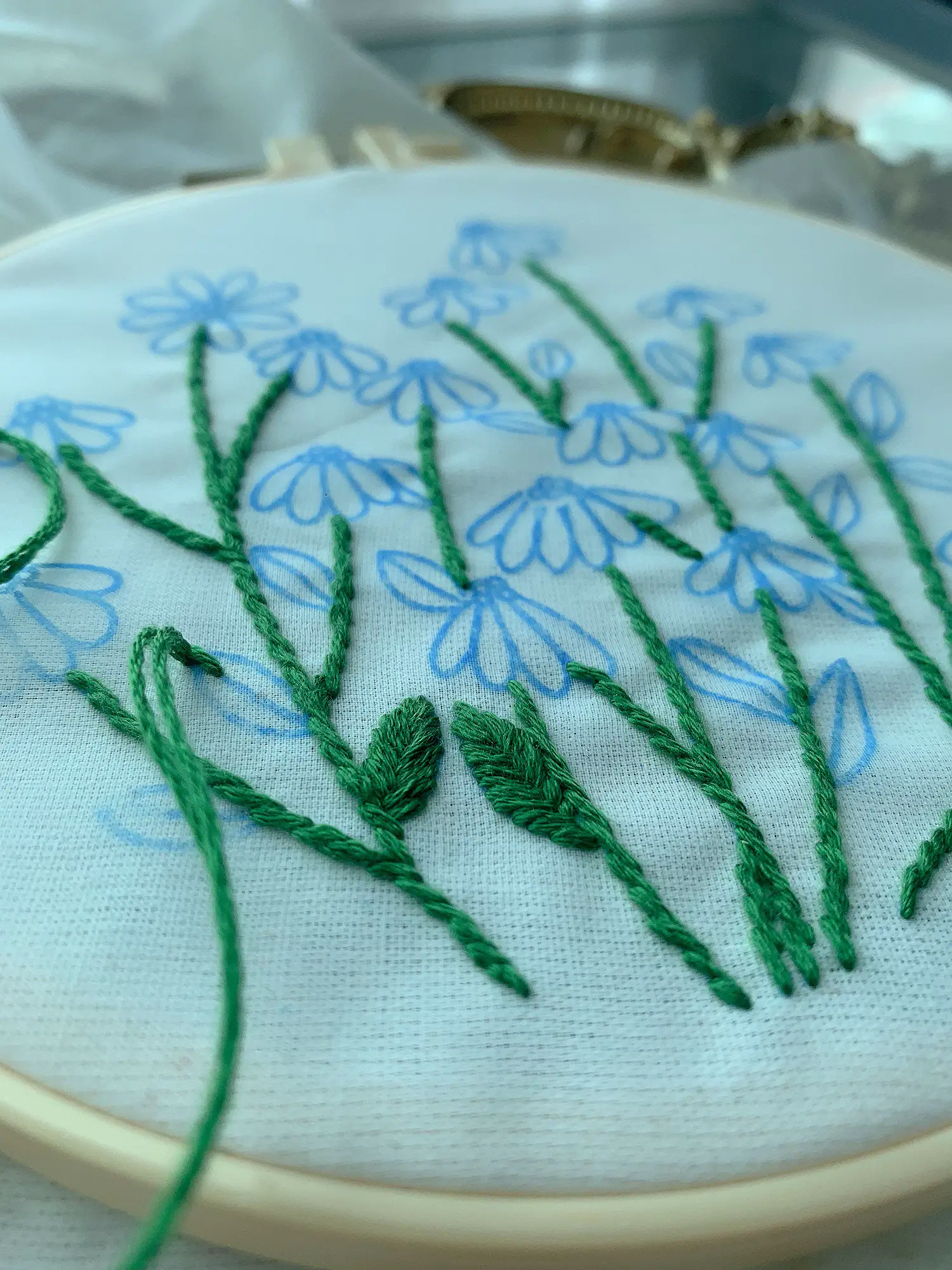 Embroidery Diary | Day 3 🌿 ปักก้านเสร็จแล้ว :) | แกลเลอรีที่โพสต์โดย IRIN KATE | Lemon8