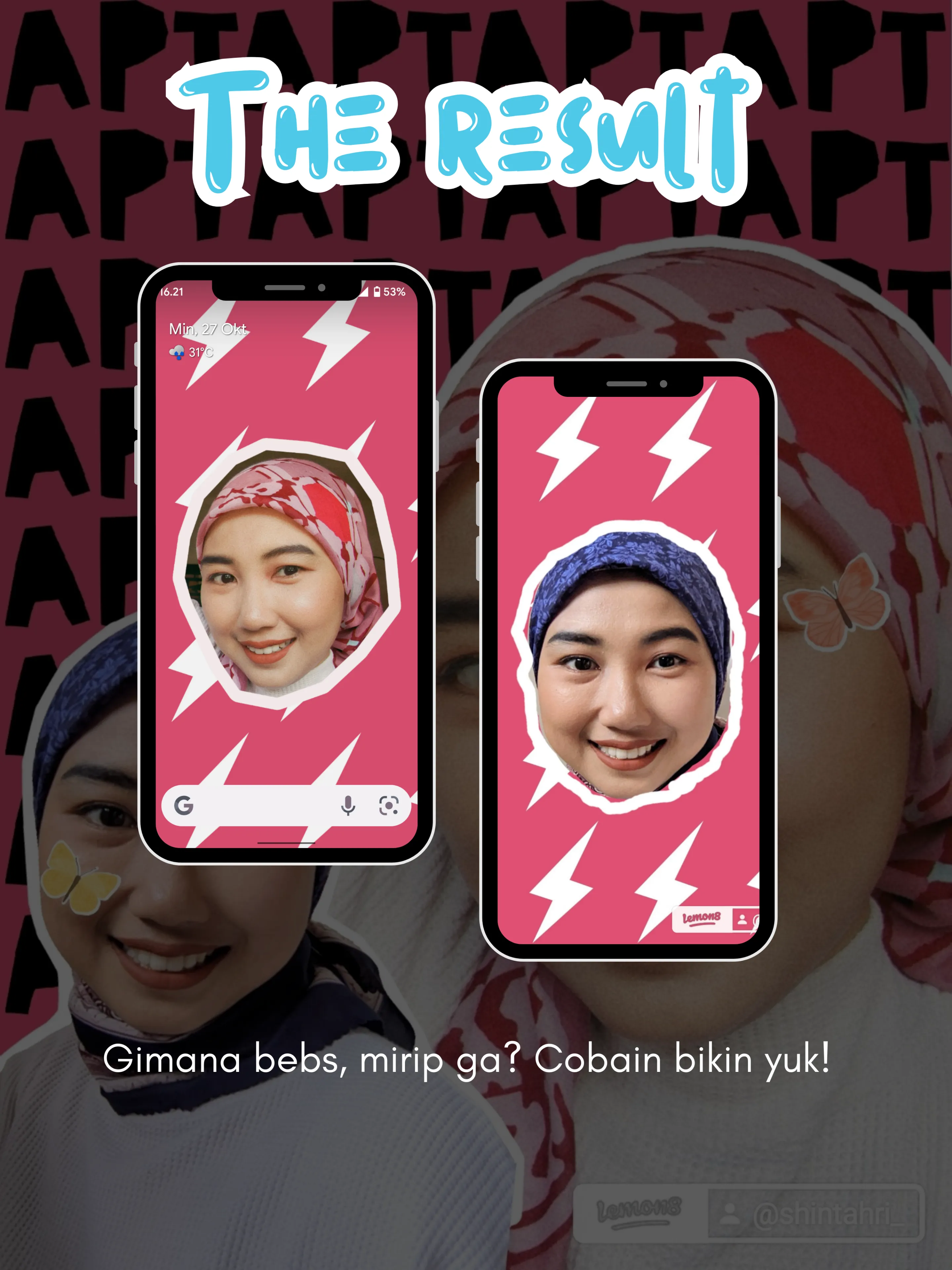 EDIT FOTO JADI WALLPAPER ALA APT.ROSE PAKE LEMON8😍 | Galeri diposting oleh shintahri_ | Lemon8