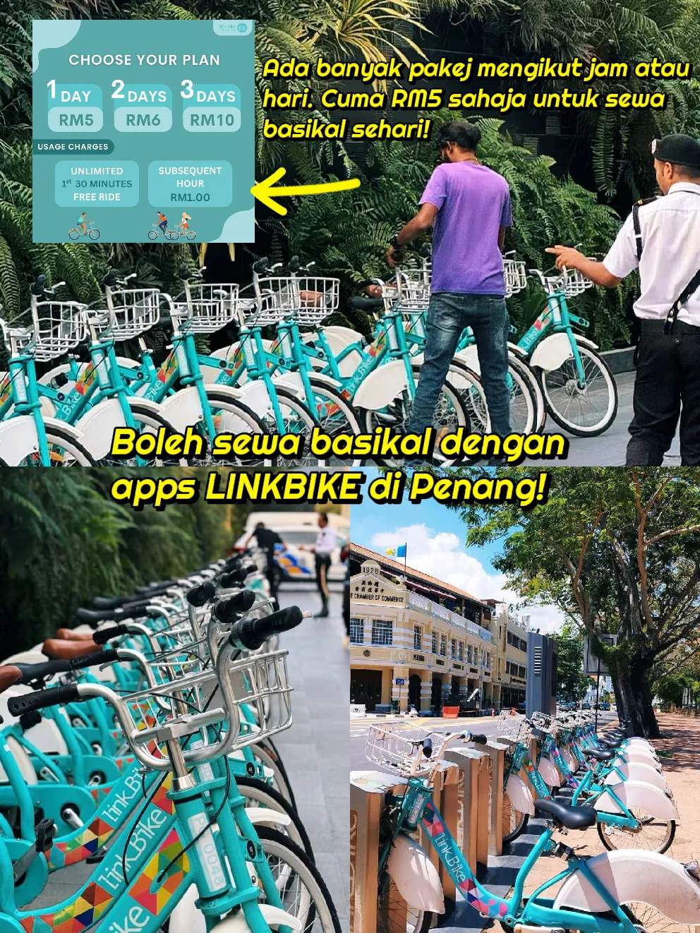 Sewa Basikal RM5 Sehari Ronda Pantai di Penang? 🚲 | Galeri disiarkan oleh Hazwan Hafiz | Lemon8