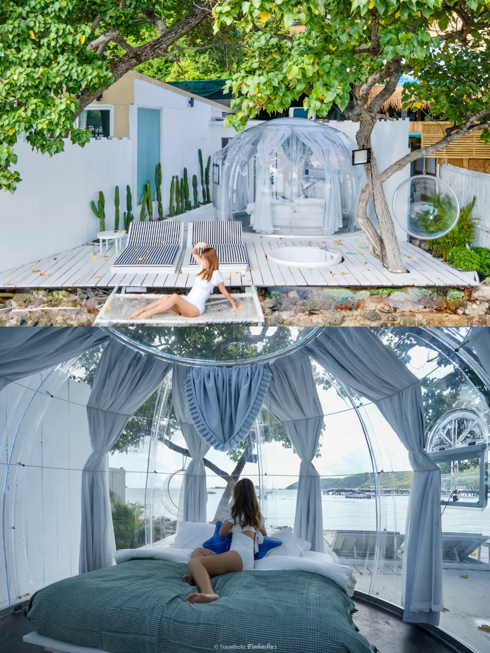 Newest opening room on the seaside of Million Island Clear dome by the sea, the most bang view ...