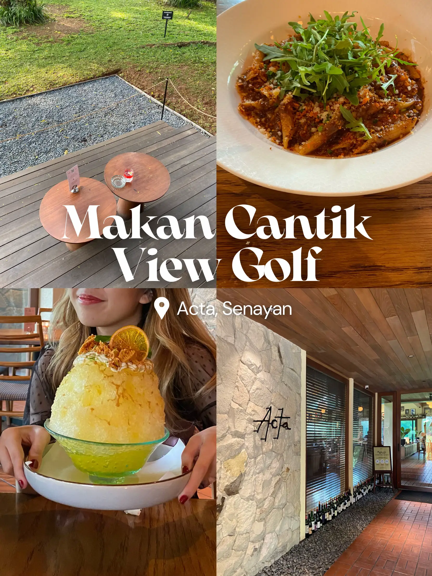 MAKAN CANTIK VIEW GOLF DI SENAYAN! 🍝🧆 | Galeri diposting oleh tempatujuan | Lemon8