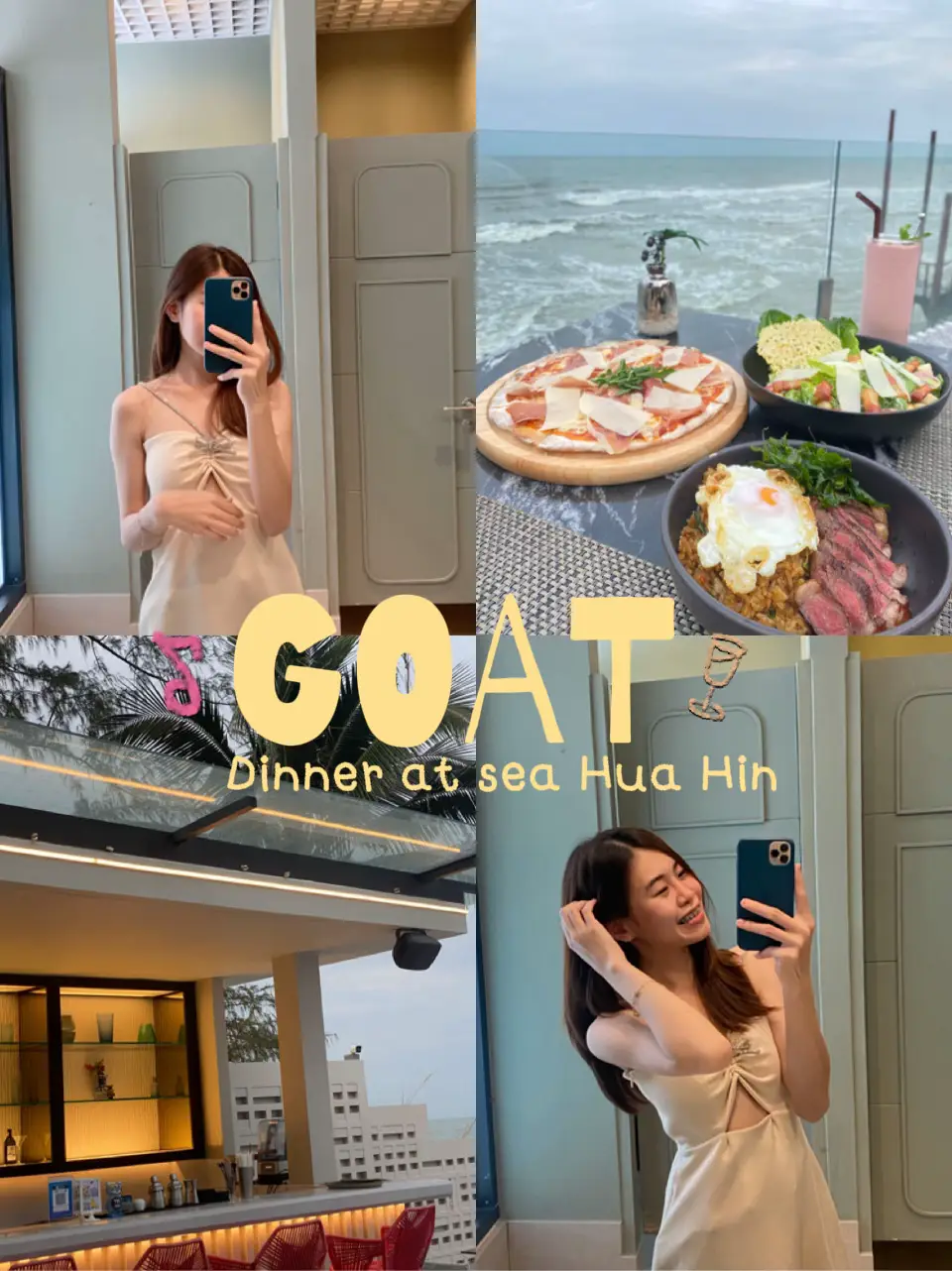 Goat ดินเนอร์ริมทะเล สุดโรแมนติก @หัวหิน 🌊🥂 | แกลเลอรีที่โพสต์โดย พยาบาลรีวิว🐰 | Lemon8