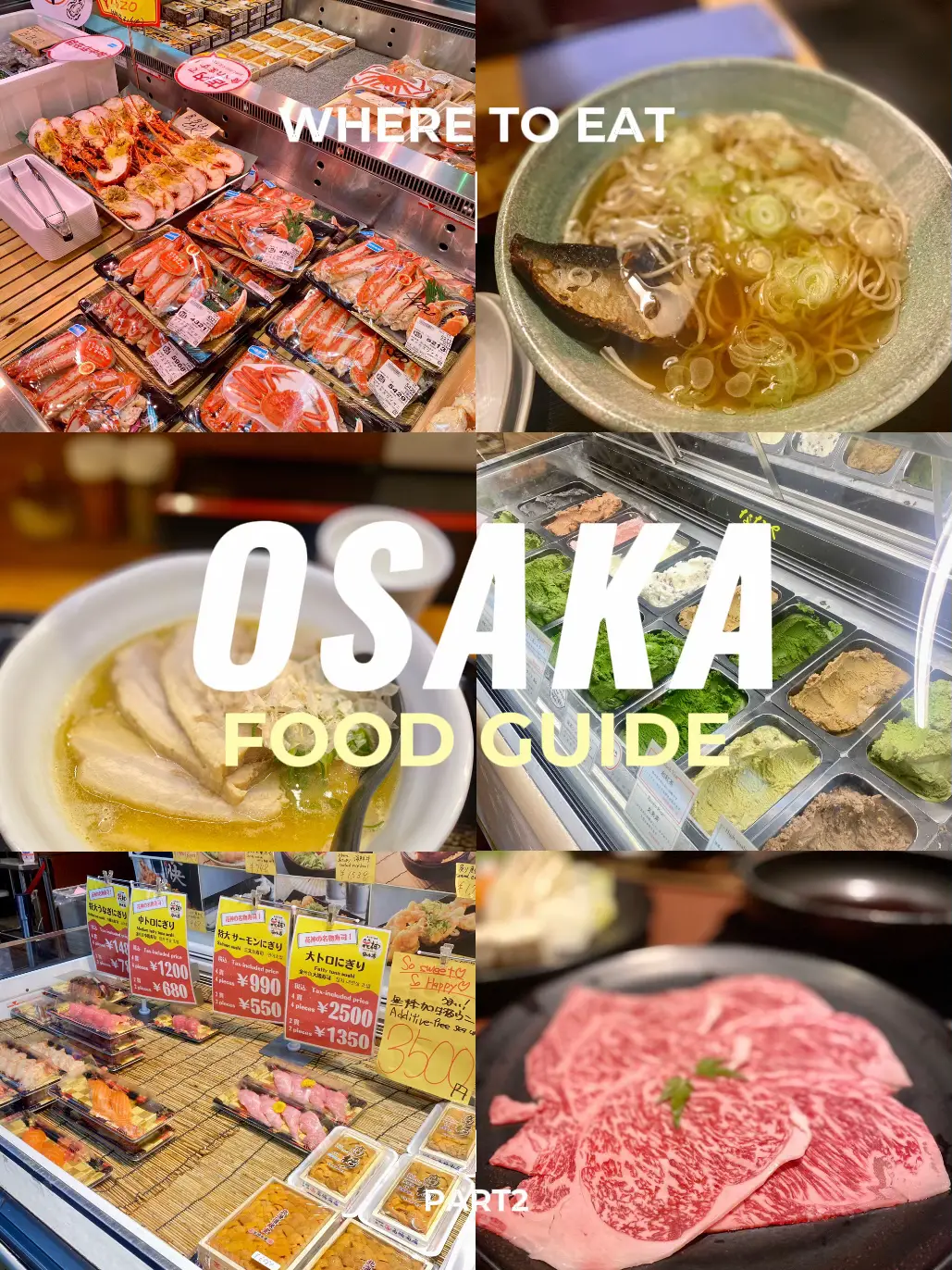 OSAKA FOOD GUIDE 2024 - part 2 | แกลเลอรีที่โพสต์โดย cнαɴιdαpα🐱 | Lemon8