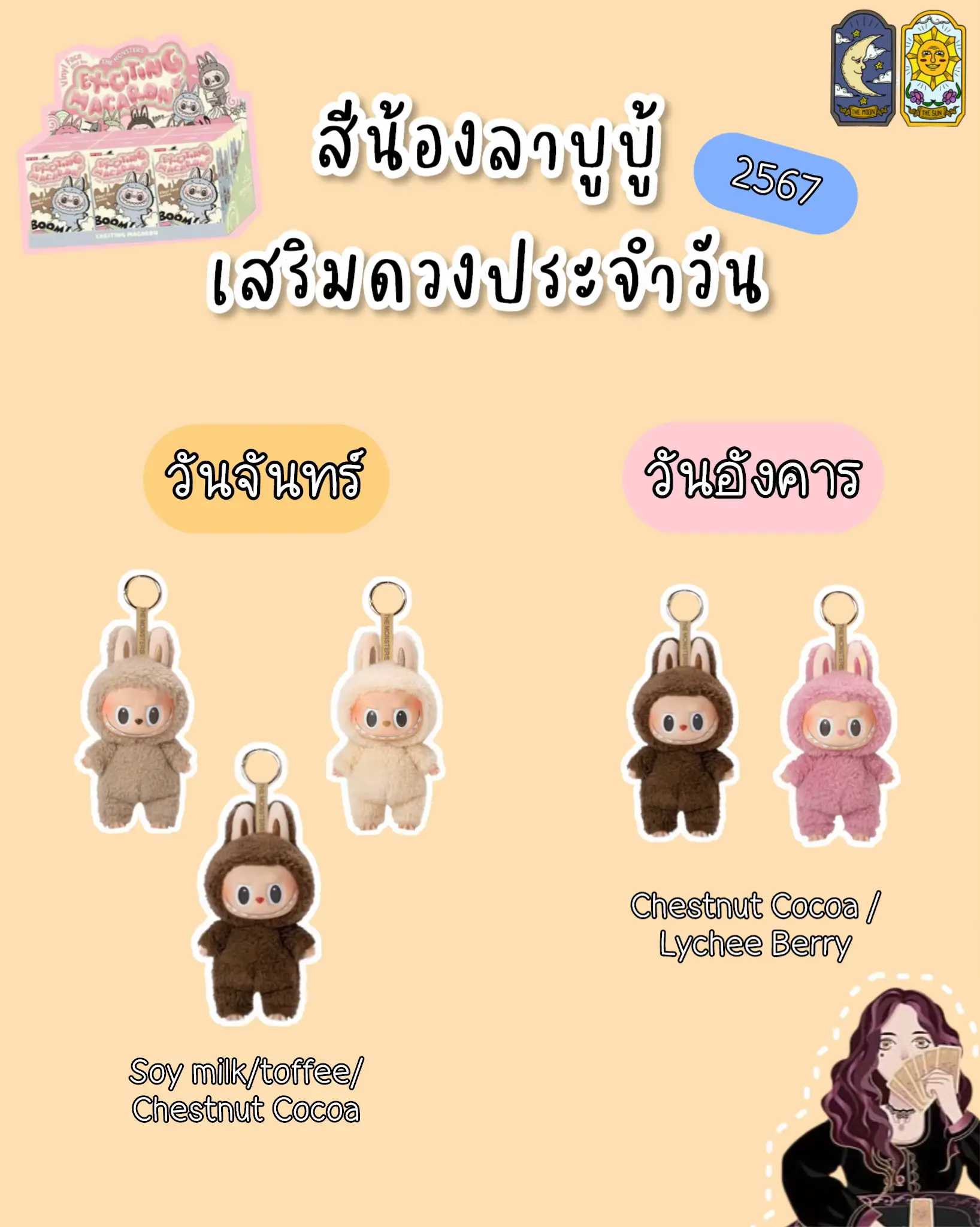 สี Labubu มงคลประจำวัน | แกลเลอรีที่โพสต์โดย รีวิวไปเรื่อย🌻 | Lemon8