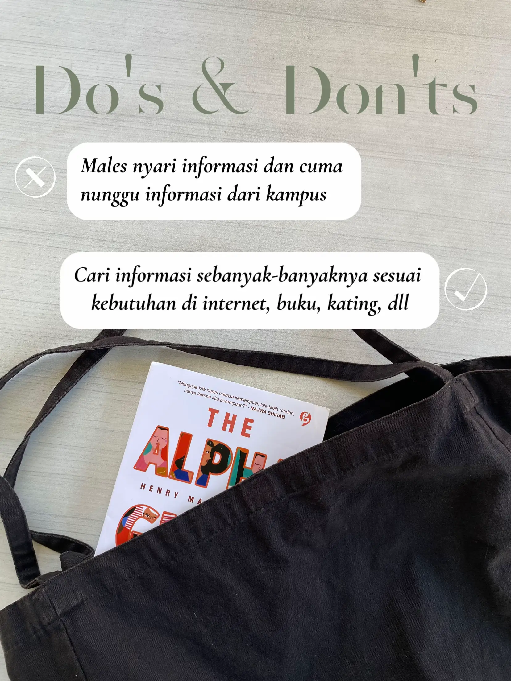 Do’s & Don’ts untuk Mahasiswa Baru | Galeri diposting oleh Grow with Ulfa | Lemon8