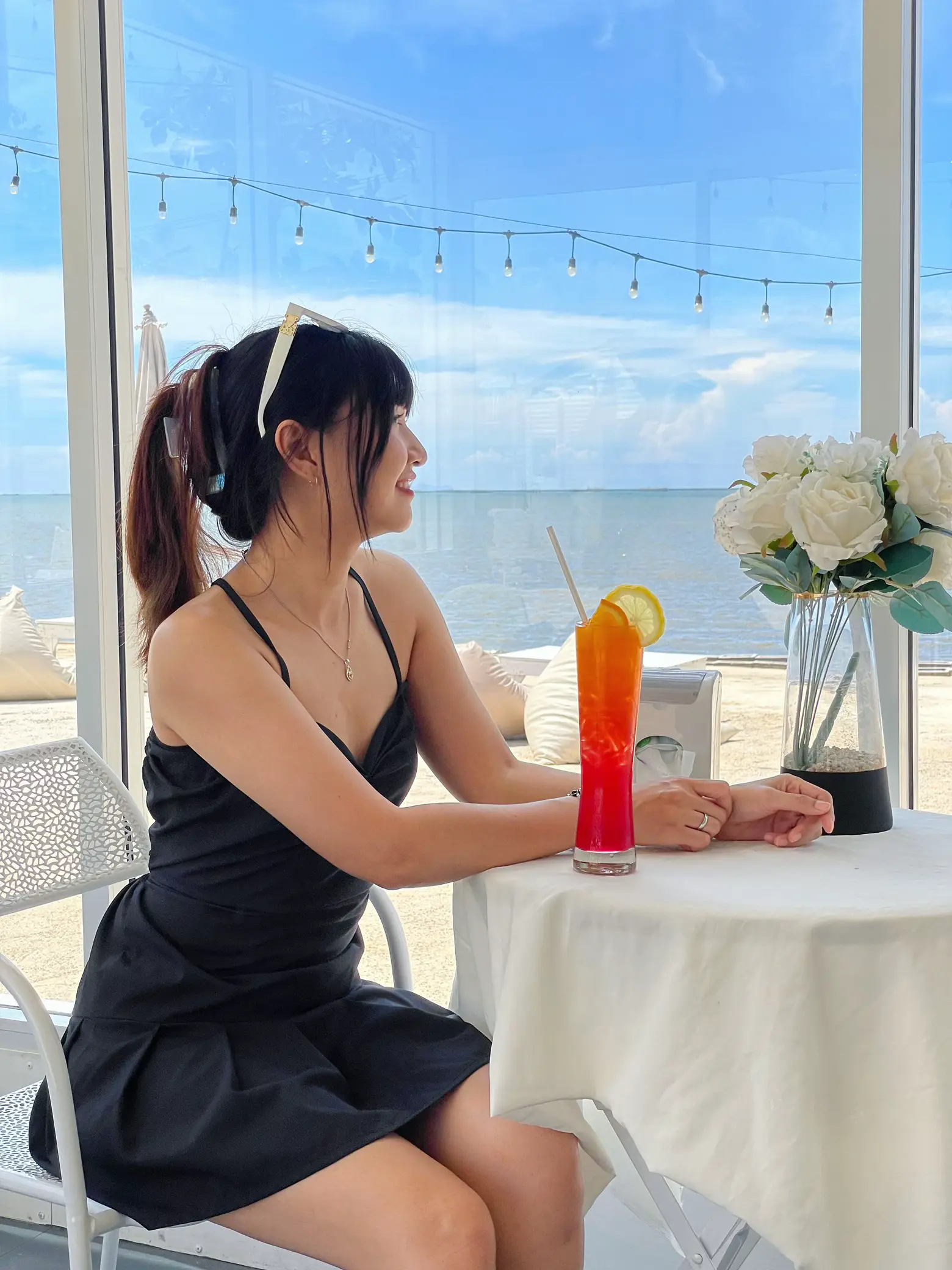 Creamii cafe beach คาเฟ่ริมทะเลพัทยา🥰 | แกลเลอรีที่โพสต์โดย 💋nooknick' | Lemon8